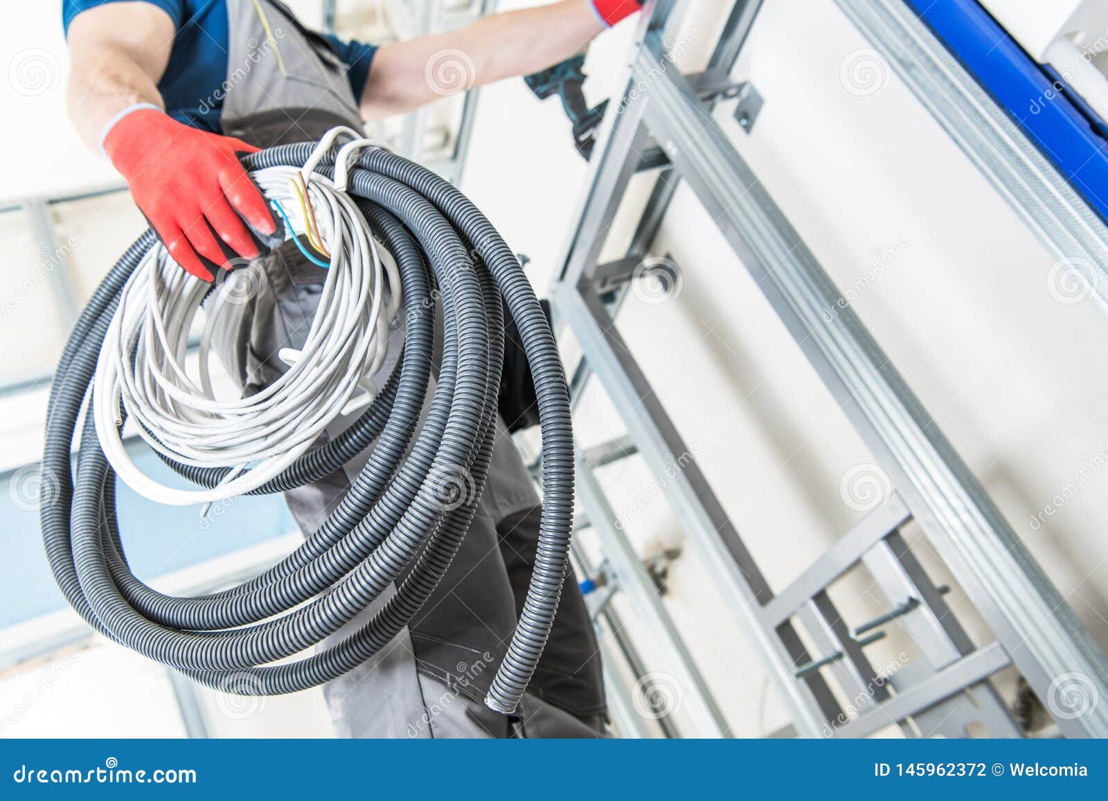 Electrical System Installation Stock Photo - Image of horizontal, watt ...