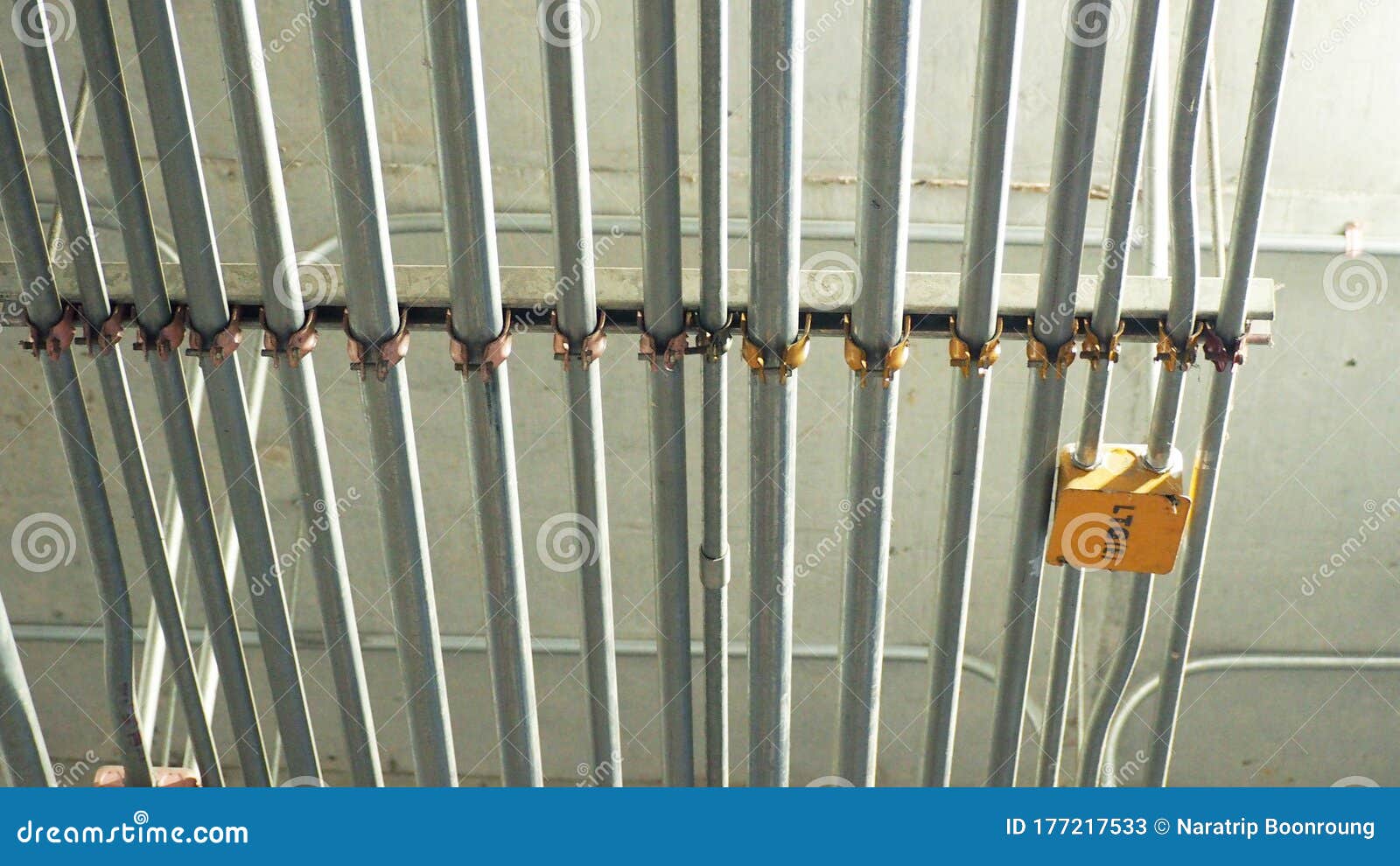 Electrical System Piping in the Building Under Bare Cement Plaster ...