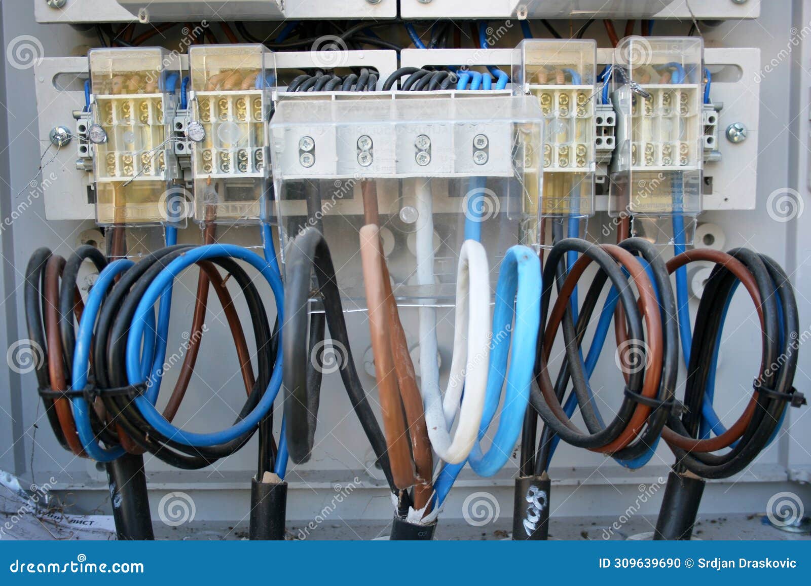 Electrical System, Power Meter Installation Stock Photo - Image of ...