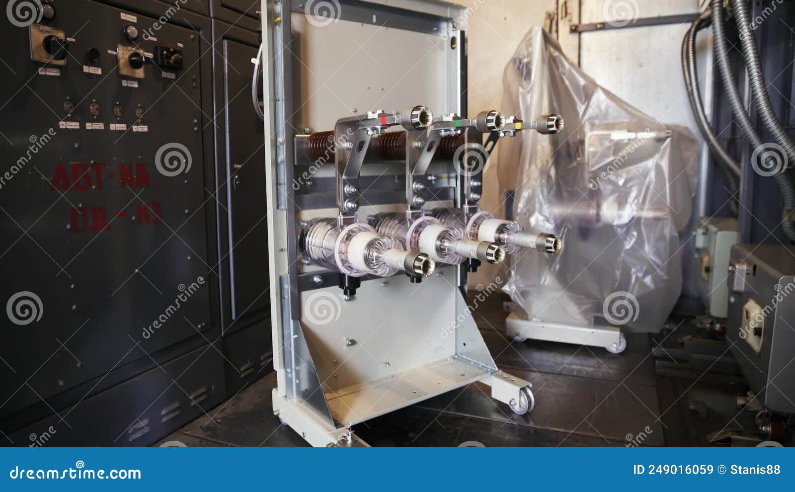 Electrical System in a Power Plant. Caution Voltage Stock Video - Video ...