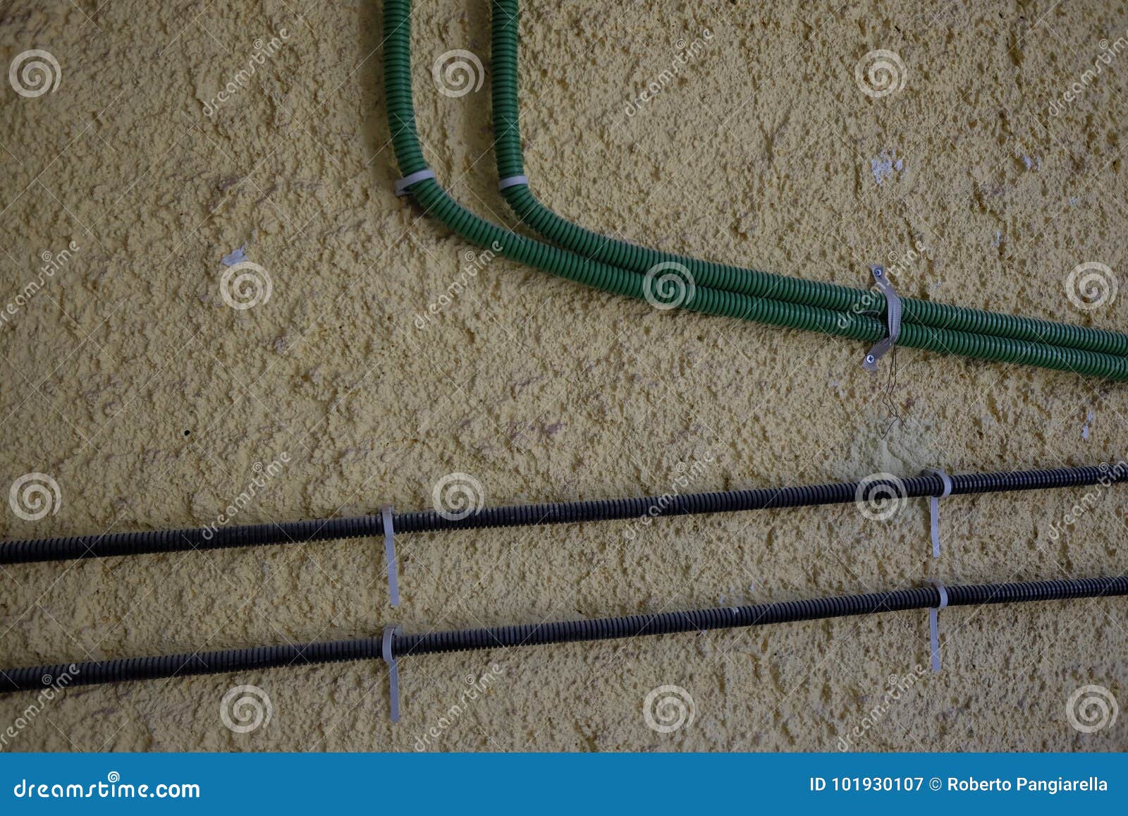 Electrical System Under Construction Stock Image - Image of corrugated ...