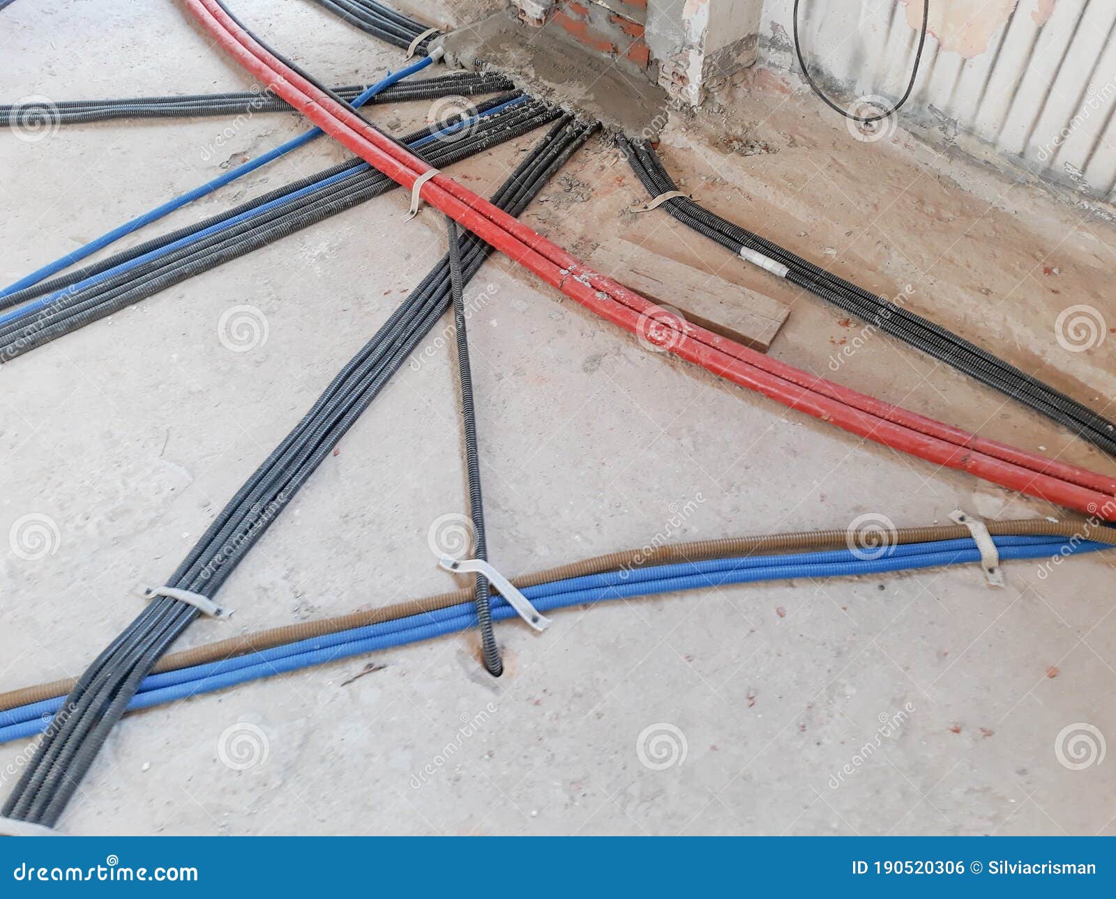 Electrical System in Building Site Stock Photo - Image of industrial ...