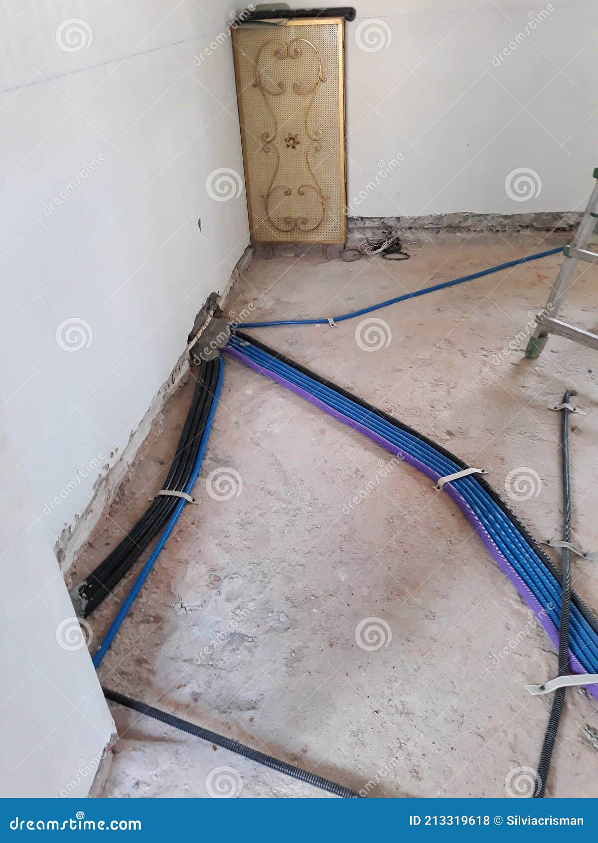 Electrical System in Building Site Stock Photo - Image of works, site ...