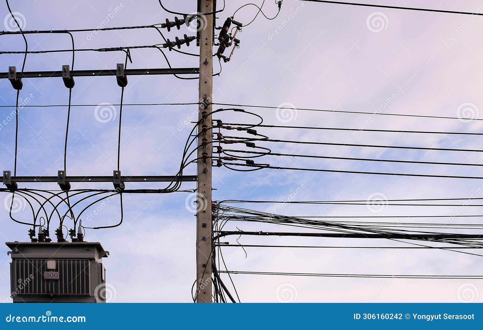 Electrical and Electrical Systems Installed in the Air Stock Photo ...