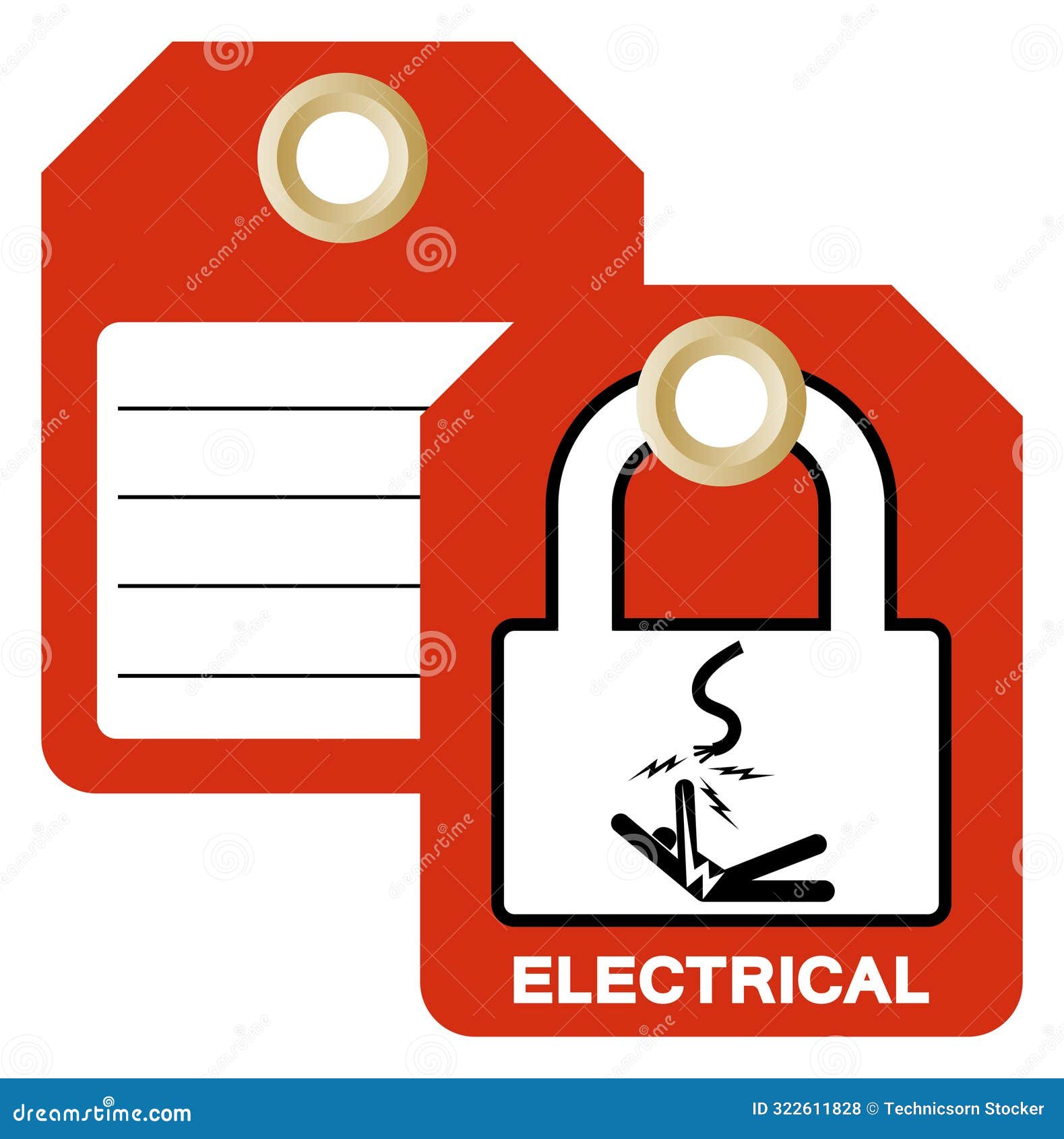 Electrical Tag Label Symbol Sign, Vector Illustration, Isolate on White ...