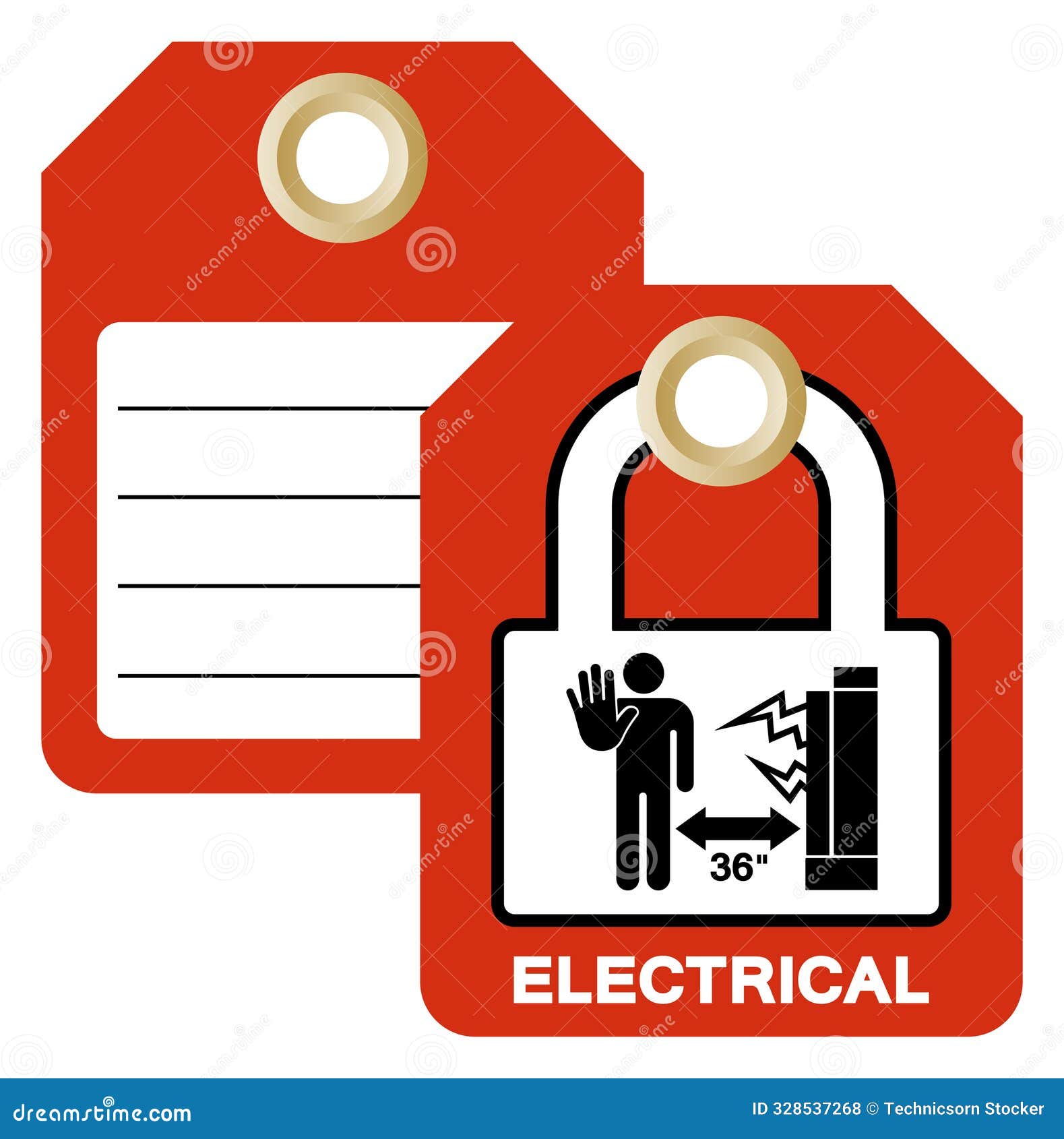 Electrical Tag Label Symbol Sign, Vector Illustration, Isolate on White ...