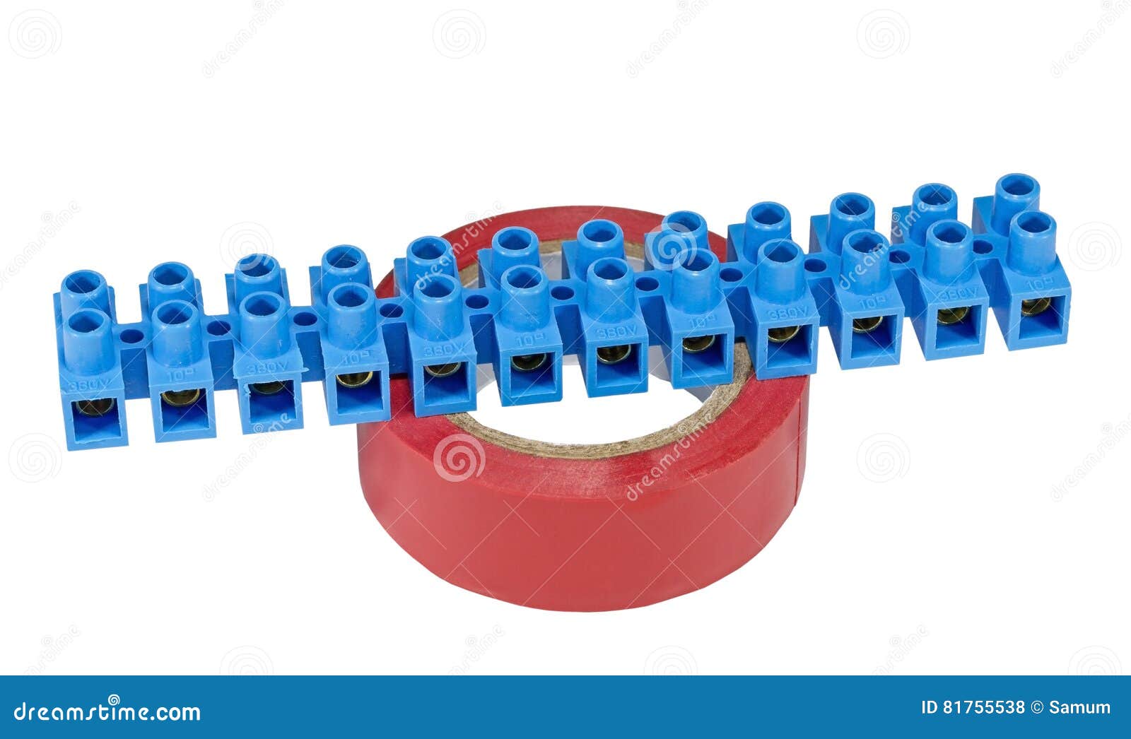 Electrical Tape with Cable Connectors Stock Photo - Image of electronic ...