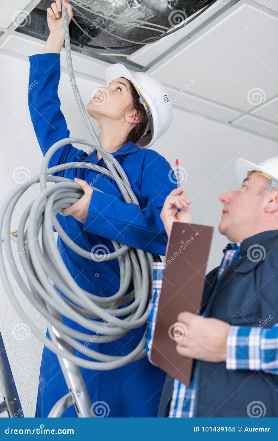 Electrical Team Wiring Room Stock Image - Image of career, ceiling ...