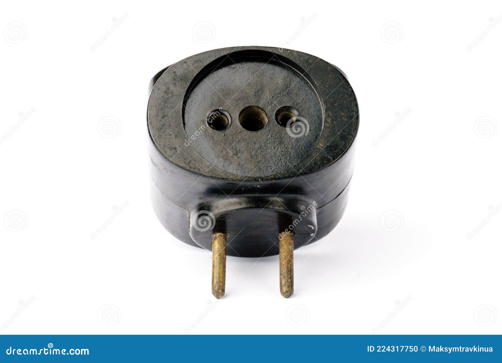 Electrical Tee Isolated On White . Triple Electrical Socket Adapter ...