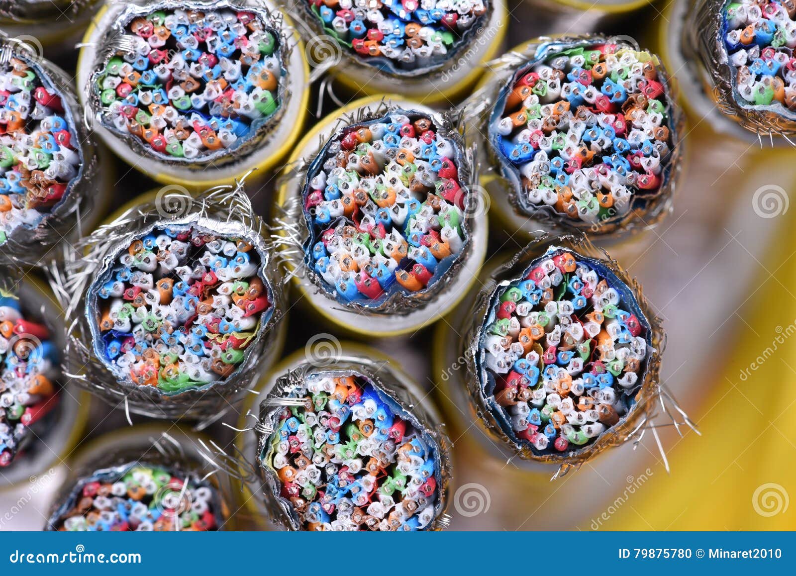 Electrical and Telecommunication Cables Stock Photo - Image of ...