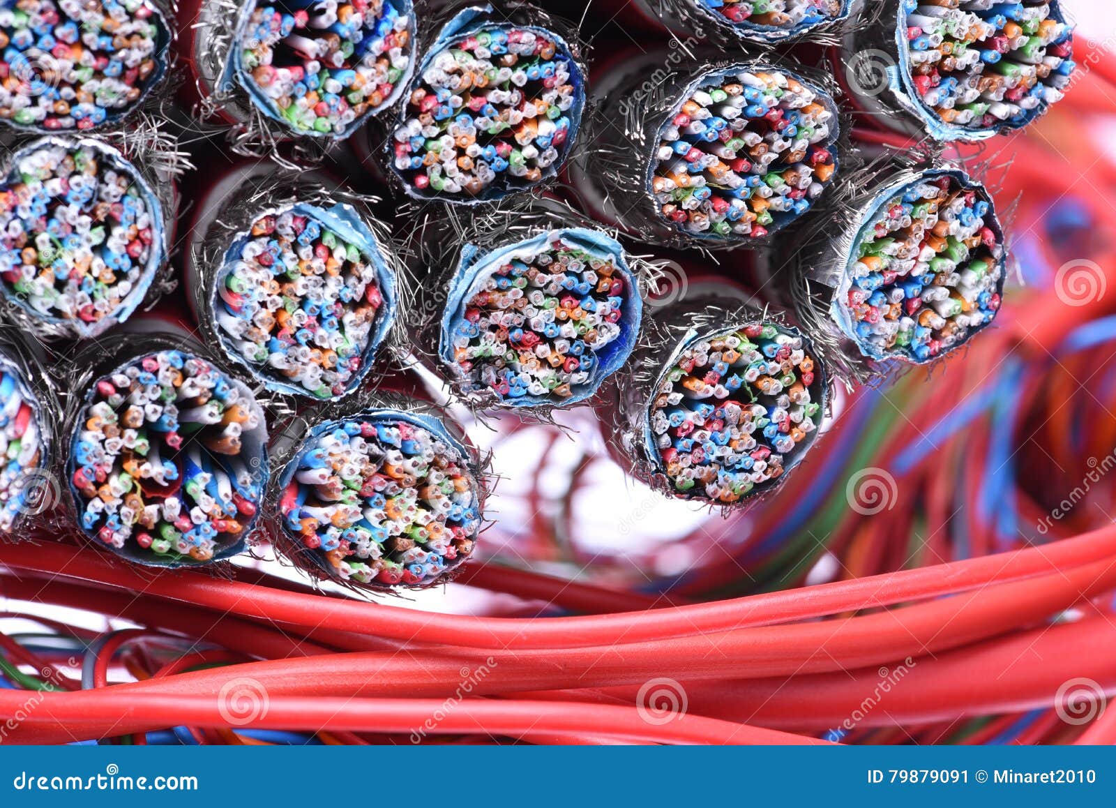 Electrical and Telecommunication Cables Stock Image - Image of computer ...
