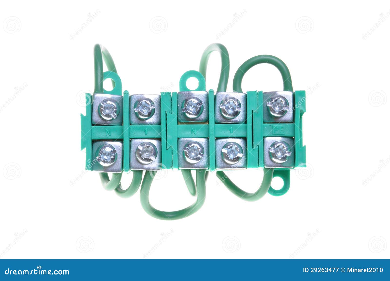 Electrical Terminal Block with Cables Stock Image - Image of connect ...