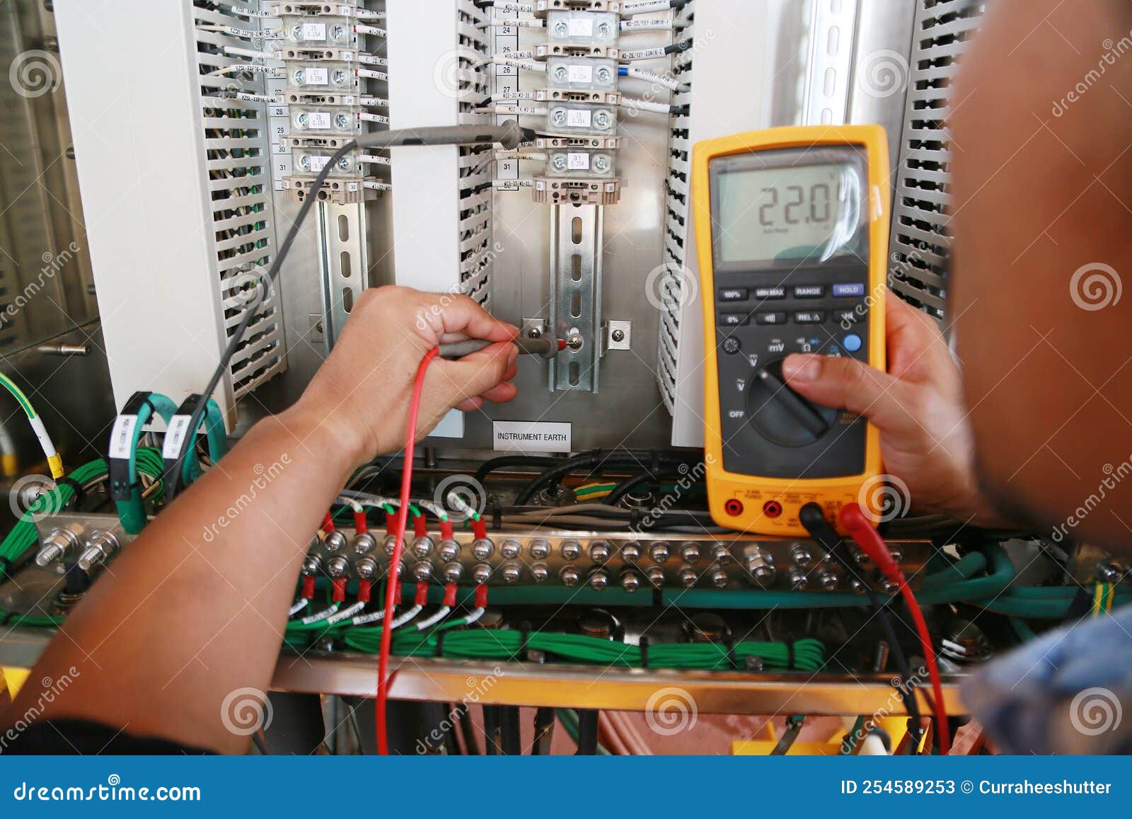 Electrical Terminal in Junction Box and Service by Technician ...