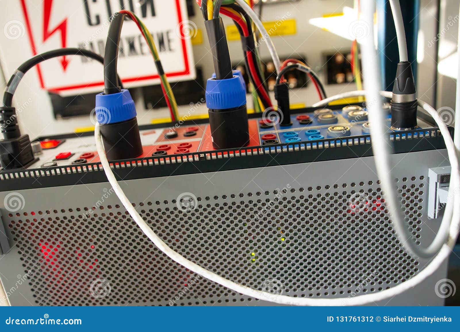 Electrical Test Engineering and Testing of Relay Equipment Stock Photo ...