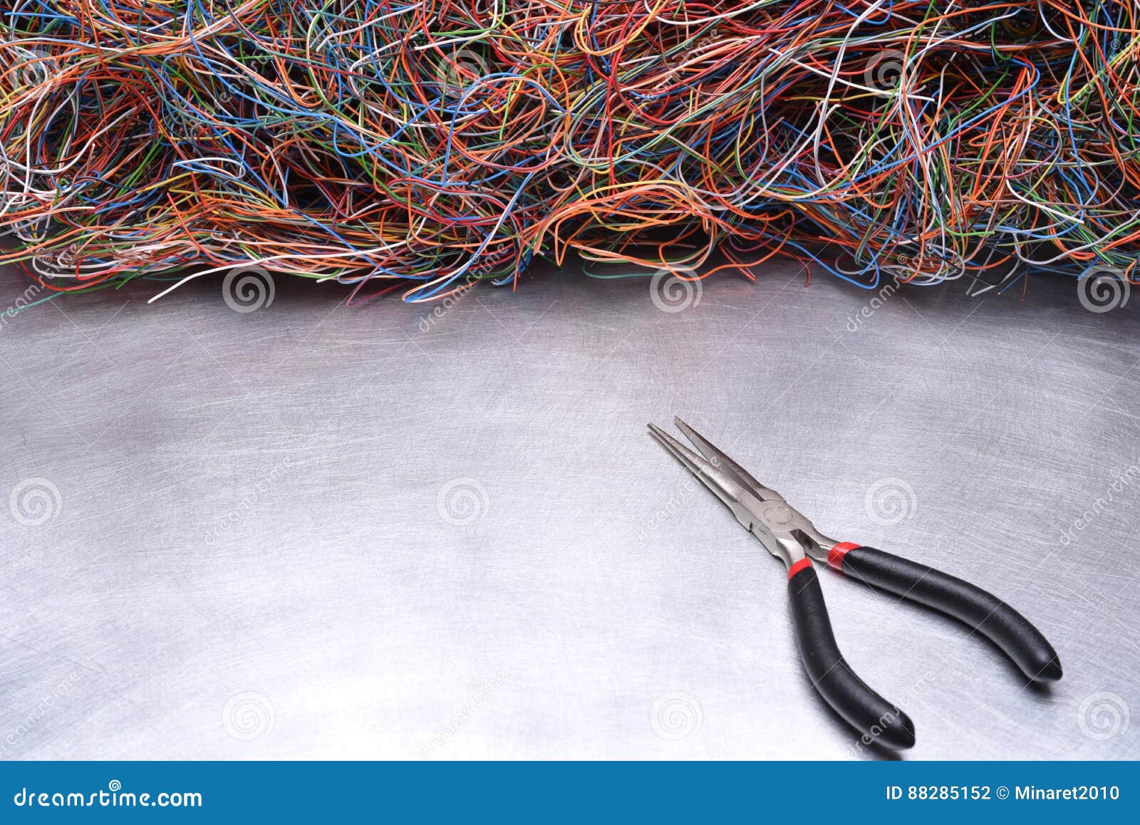 Electrical tool and wire stock photo. Image of service - 88285152