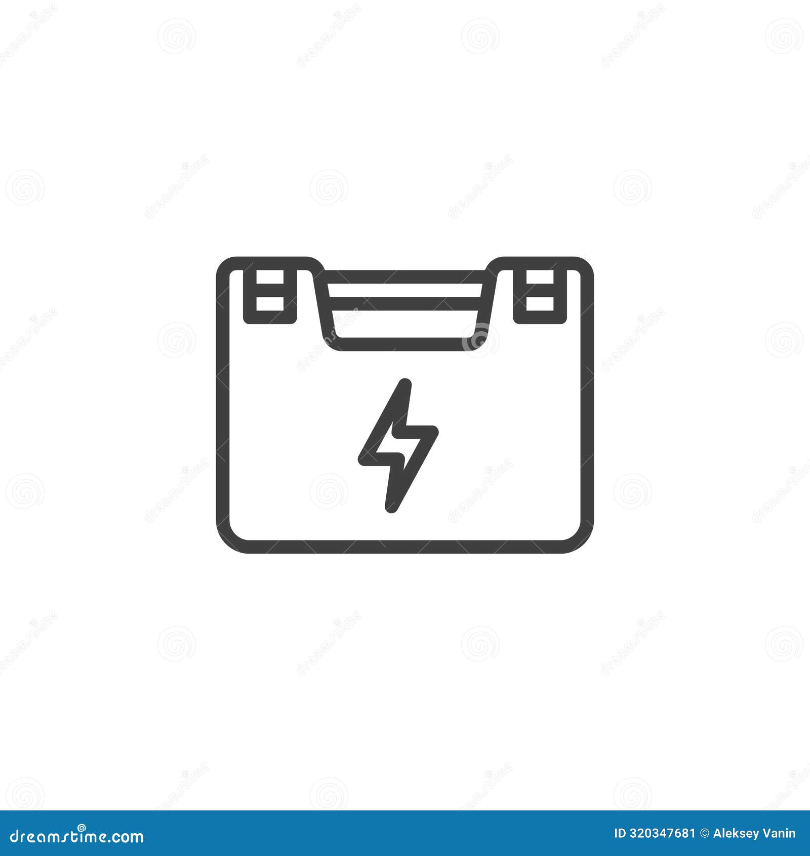 Electrical Toolbox Line Icon Stock Vector - Illustration of energy ...