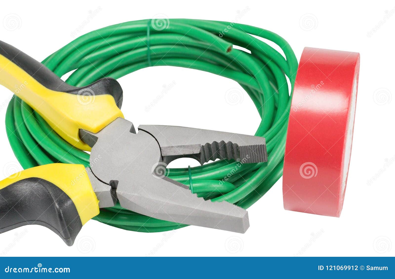 Electrical Tools and Cables Stock Photo - Image of black, mass: 121069912
