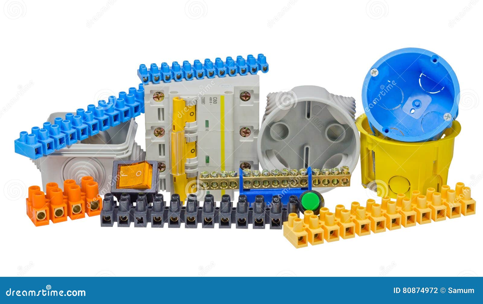 Electrical Tools and Component Kit To Use in Electrical Installa Stock ...