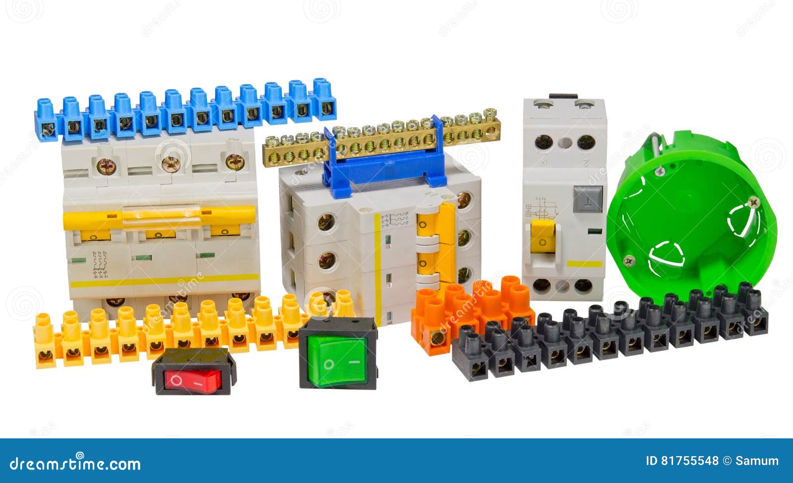 Electrical Tools and Component Kit To Use in Electrical Installa Stock ...