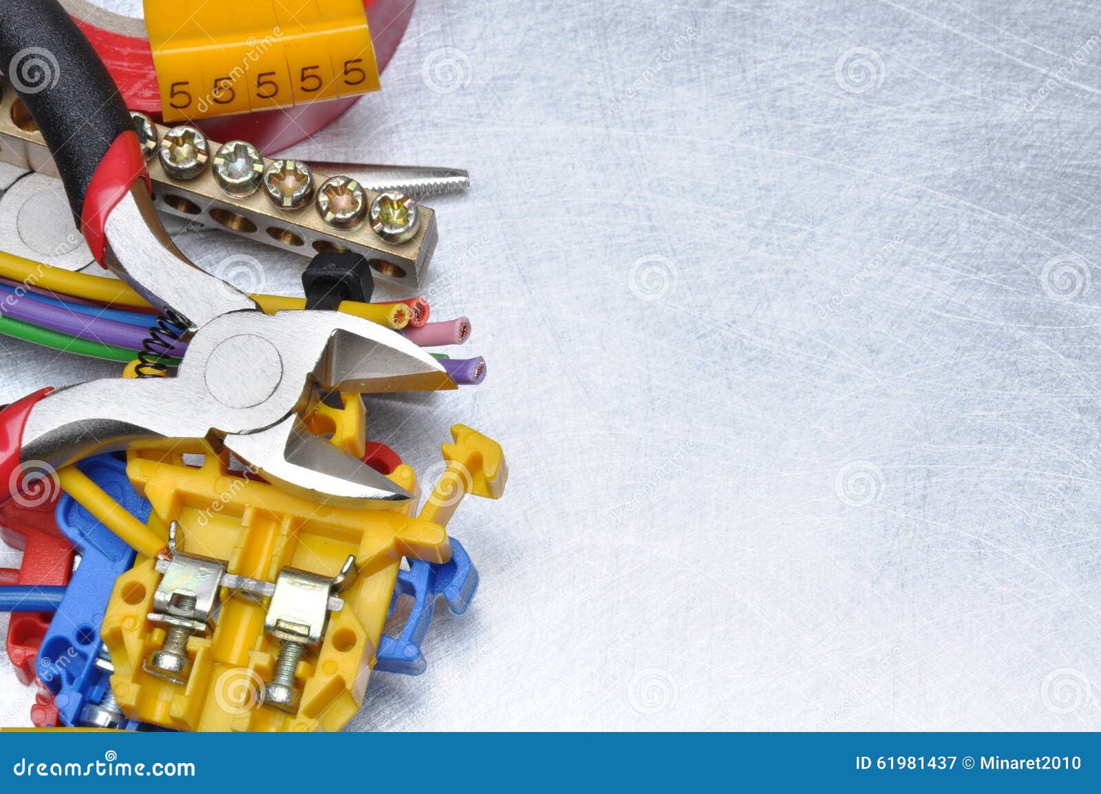 Electrical Tools and Component Kit To Use in Electrical Installations ...