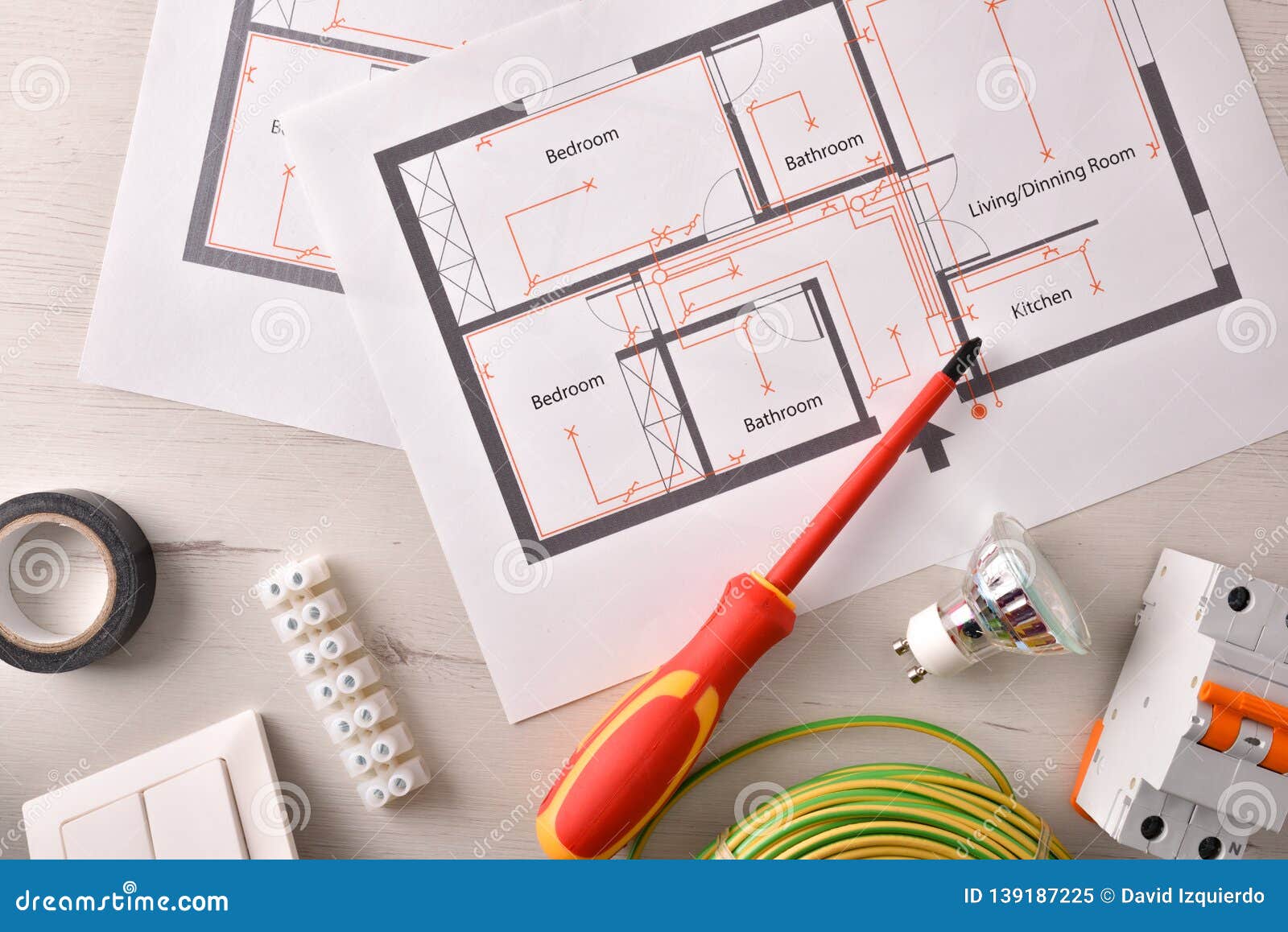 Electrical Tools for Housing Installation General View Stock Image ...