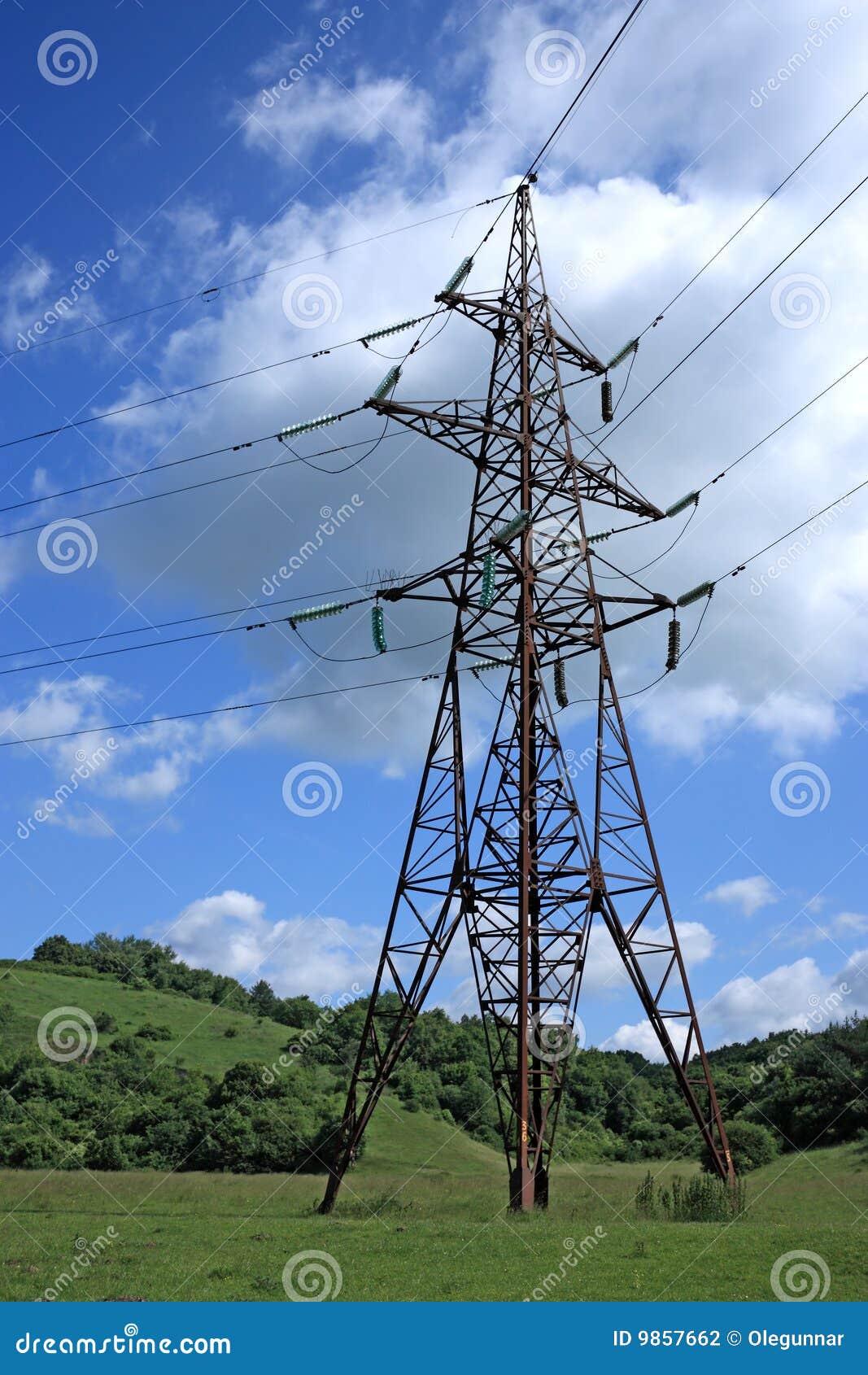Electrical tower stock photo. Image of green, copy, technology - 9857662