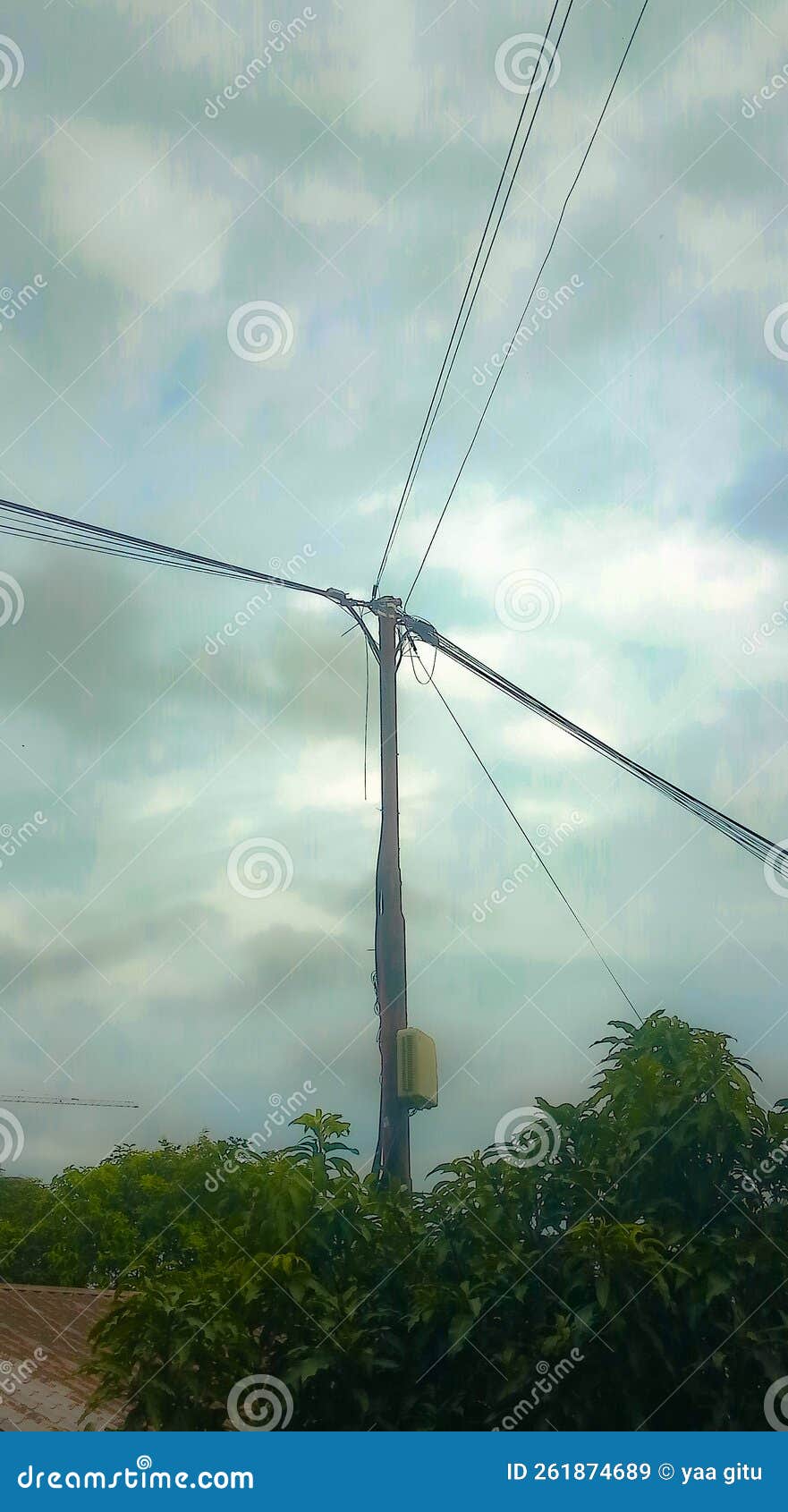 Electrical tower cable stock image. Image of lines, shot - 261874689