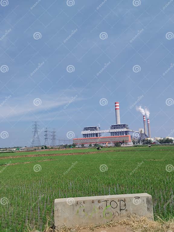 Electrical Tower and Engenering PLTU Stock Photo - Image of farm ...