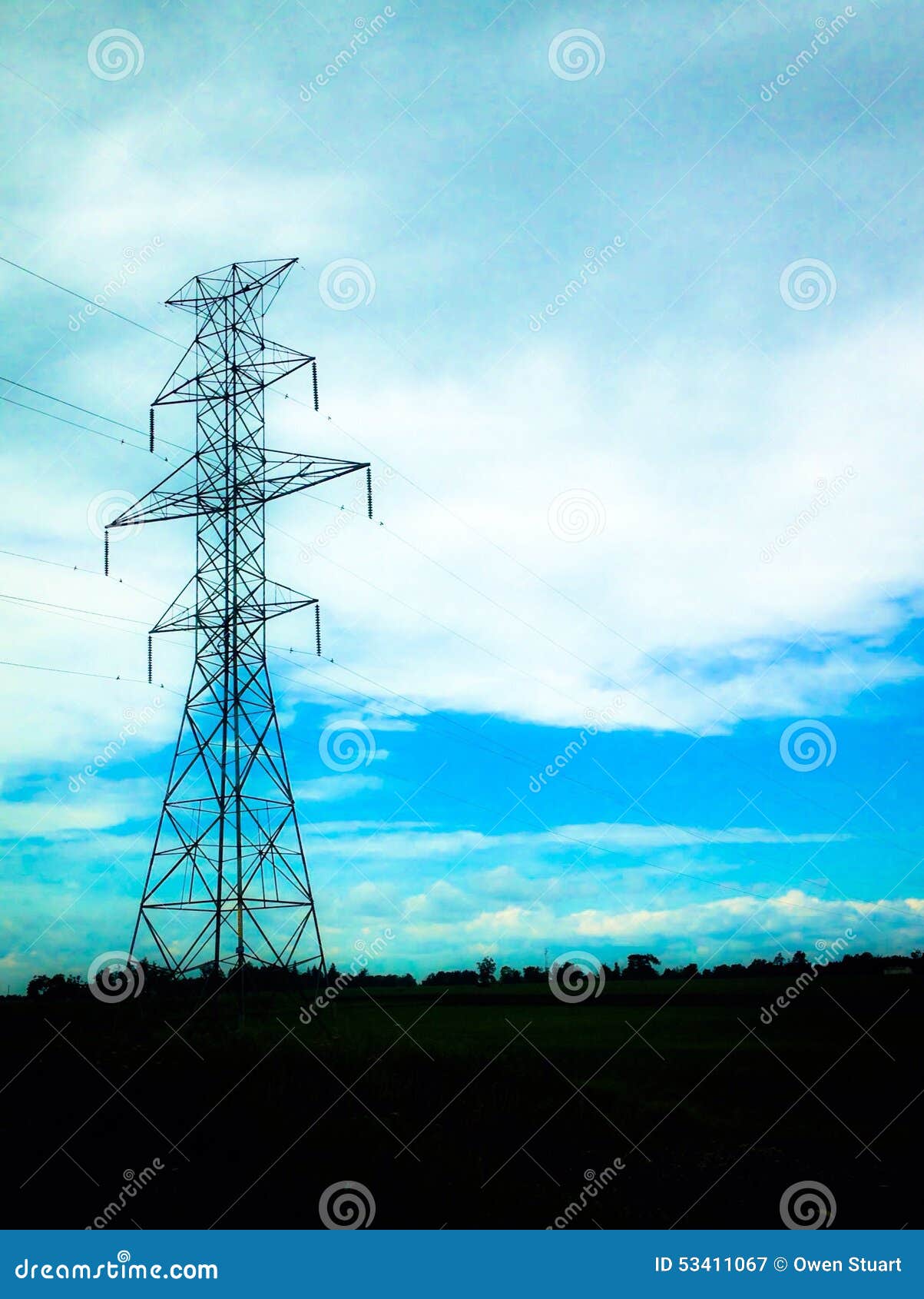 Electrical tower stock image. Image of communication - 53411067