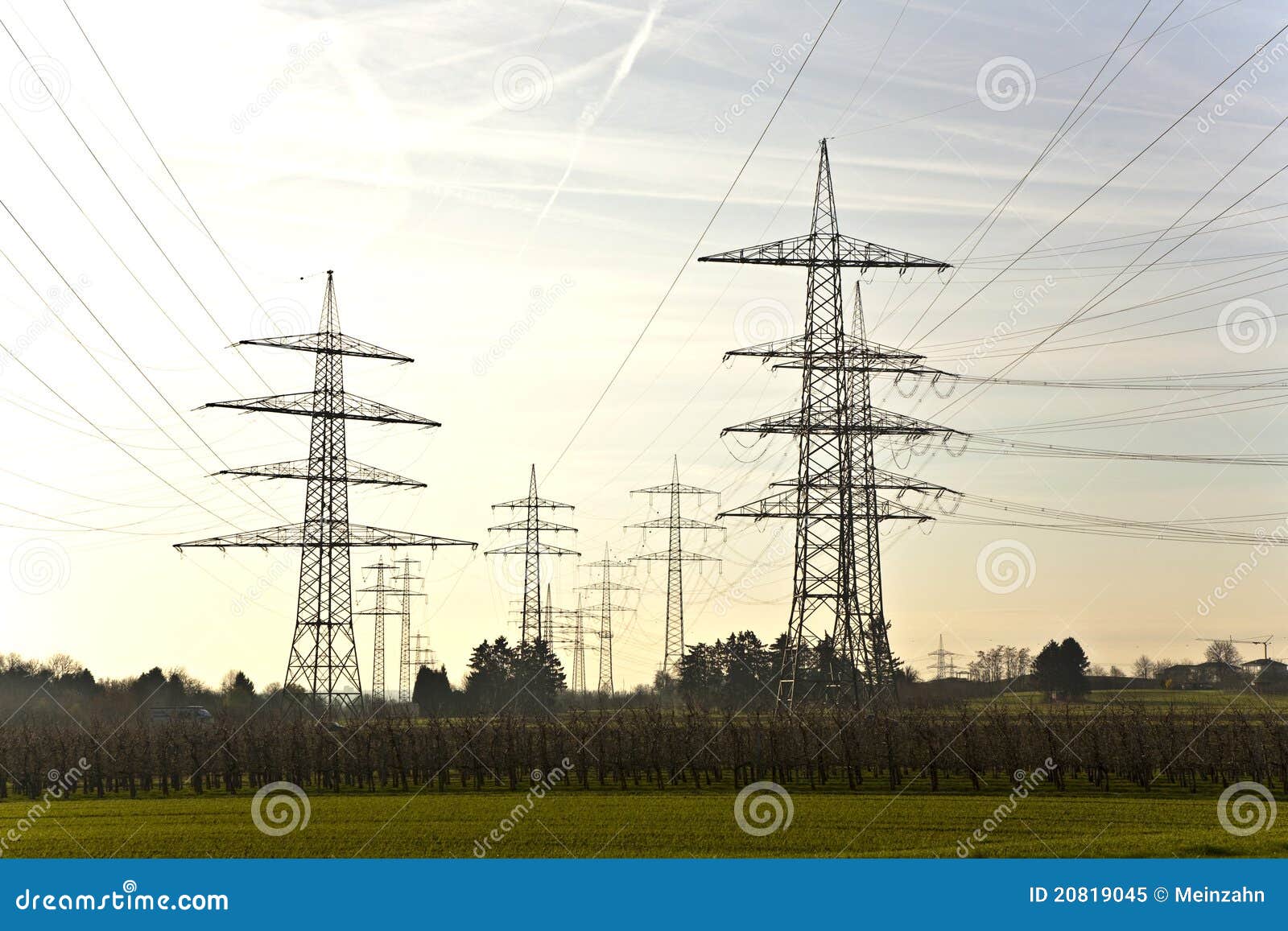 Electrical tower with sky stock image. Image of electricity - 20819045