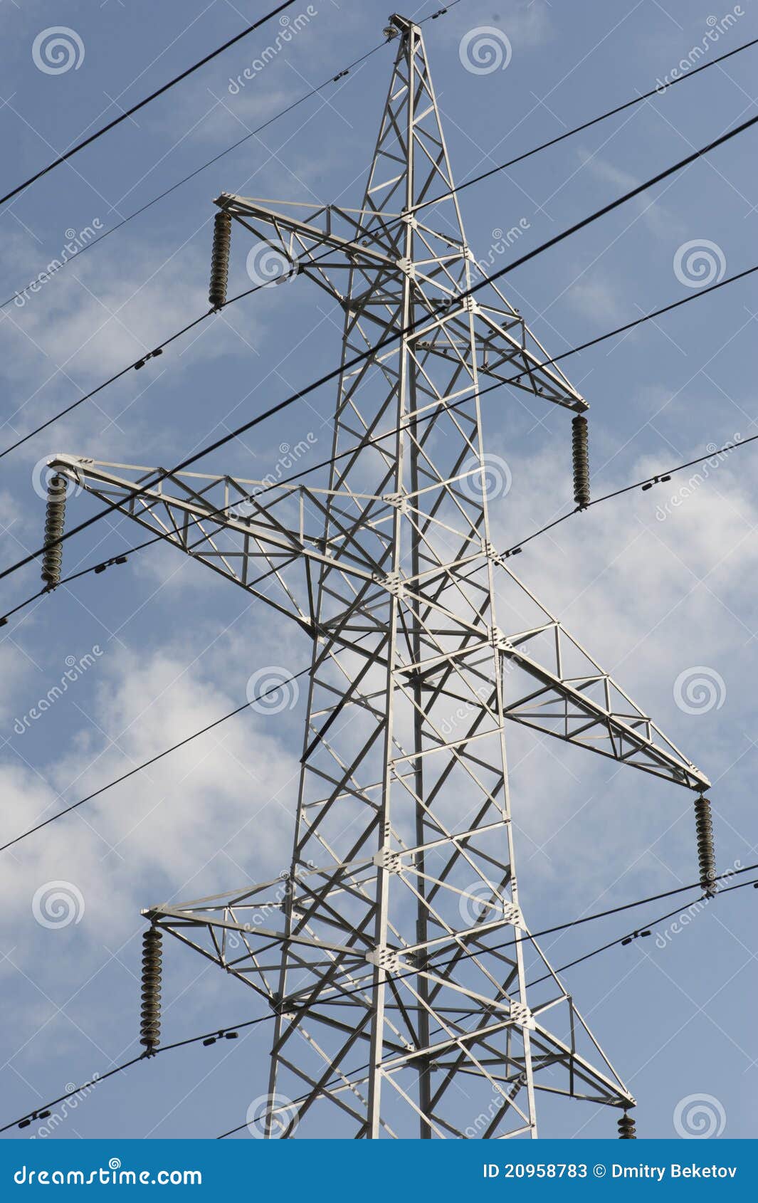 Electrical Tower on the Sky Stock Image - Image of lines, high: 20958783