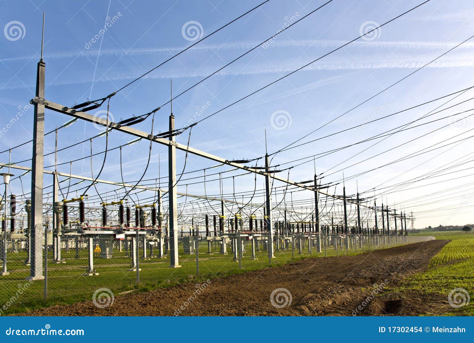 Electrical Tower and Transformation Station Stock Photo - Image of ...