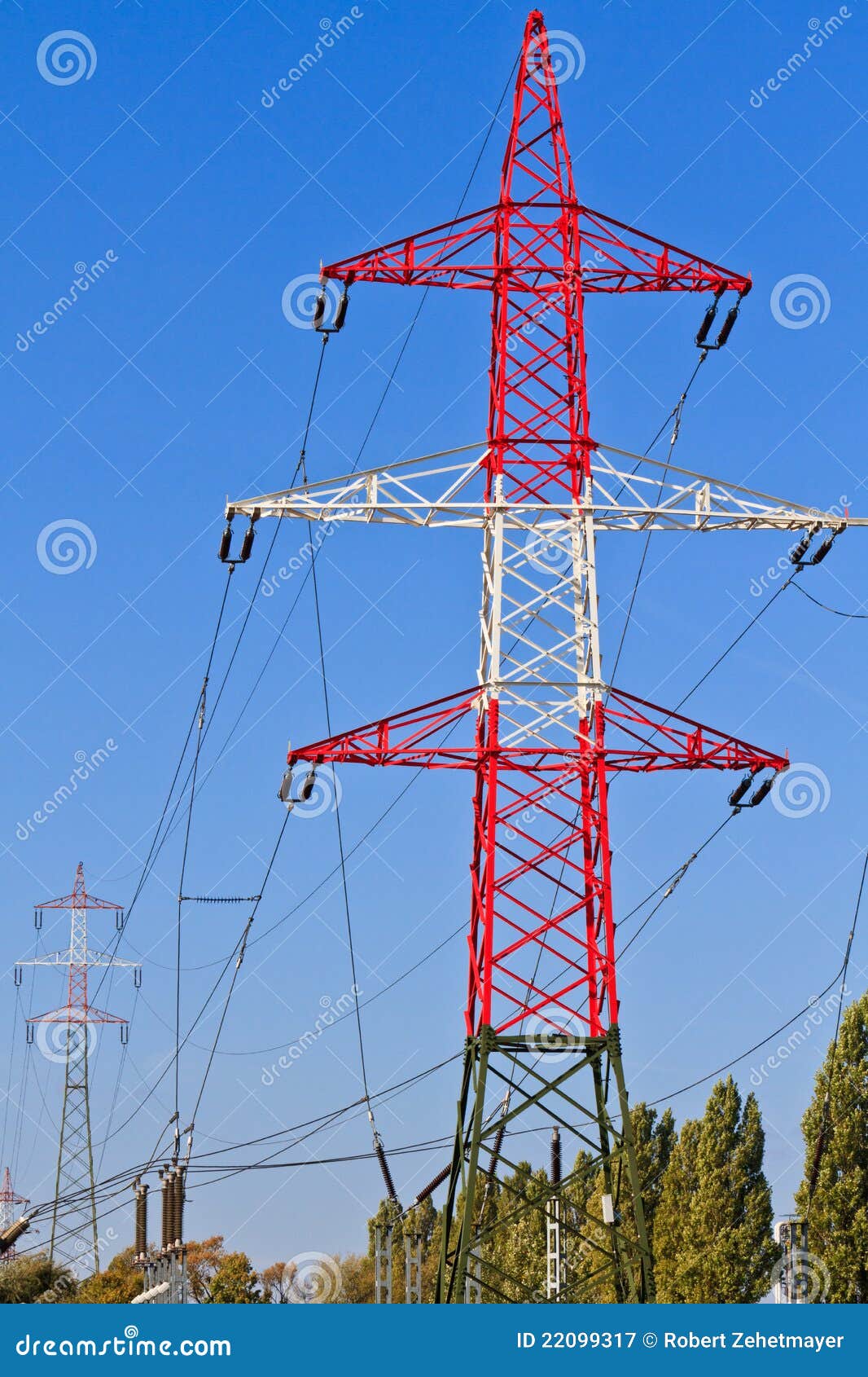 Electrical Tower / Utility Pole / Power Pole Stock Image - Image of ...