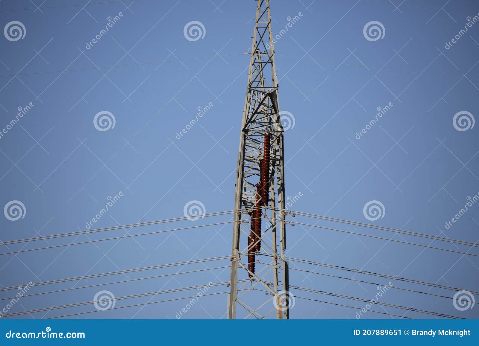 Electrical Tower and Wires stock image. Image of equipment - 207889651