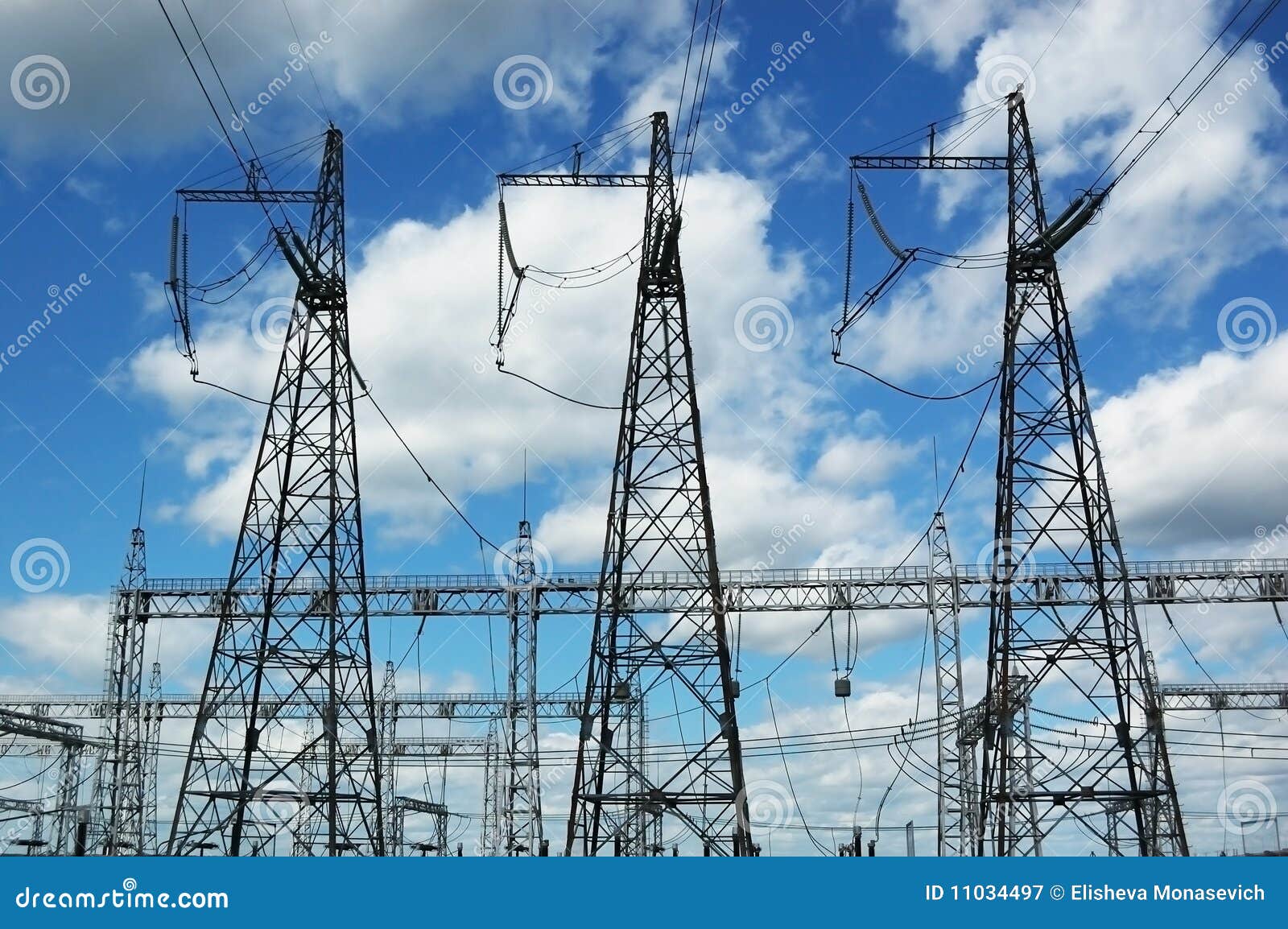 Electrical towers stock image. Image of architecture - 11034497