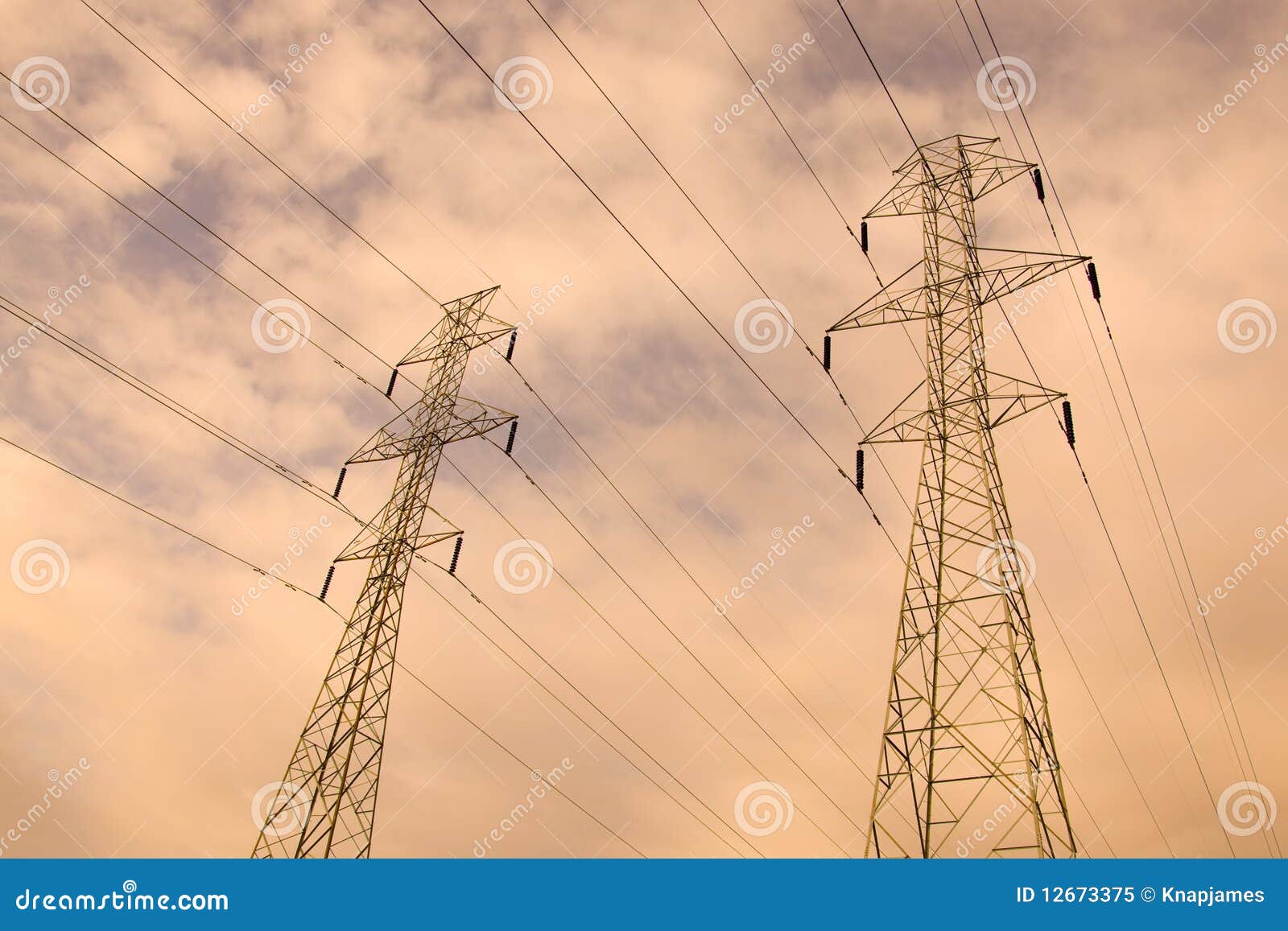Electrical Towers stock image. Image of electric, technology - 12673375
