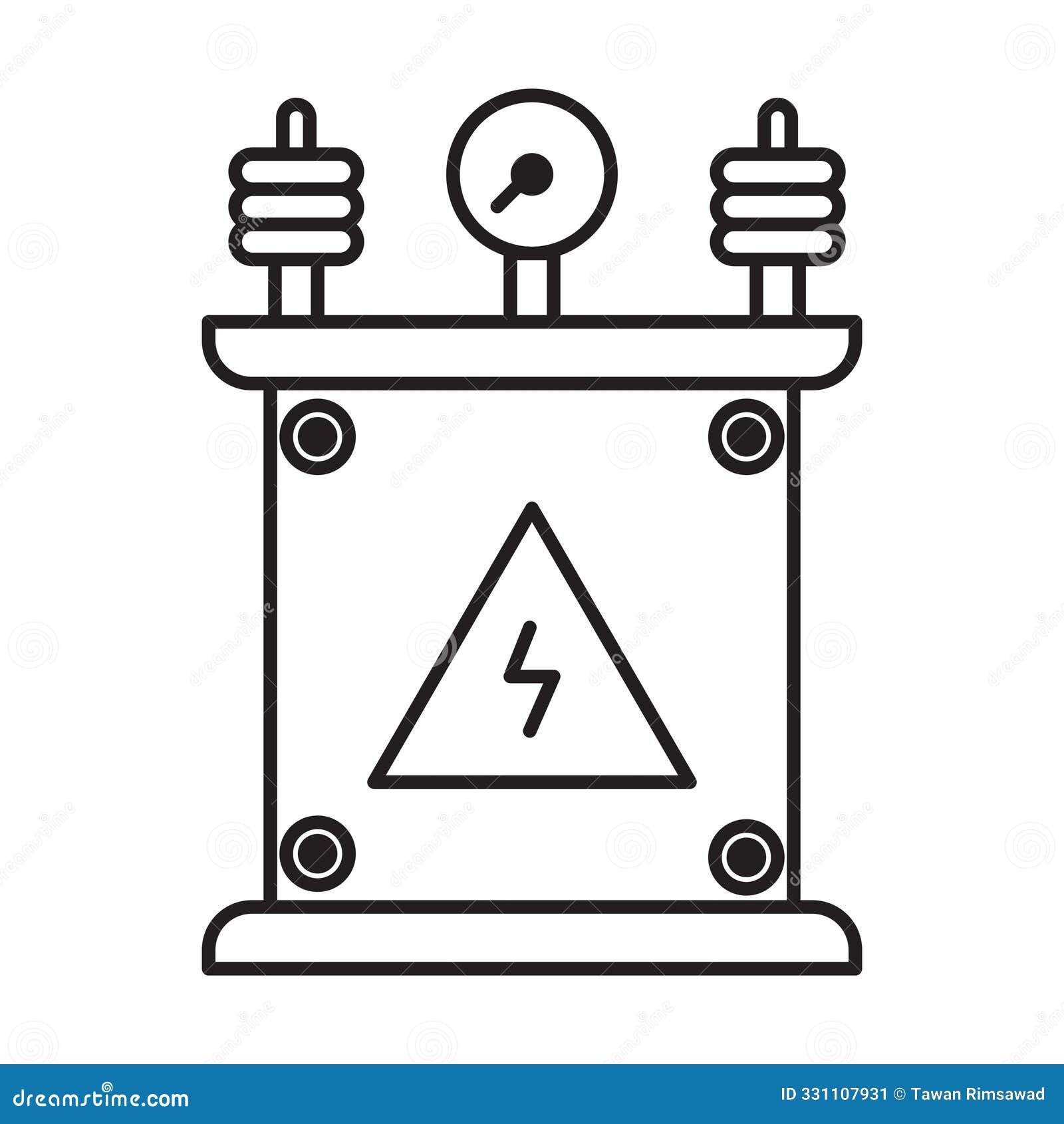 Electrical Transformer Icon Doodle Illustration | CartoonDealer.com ...