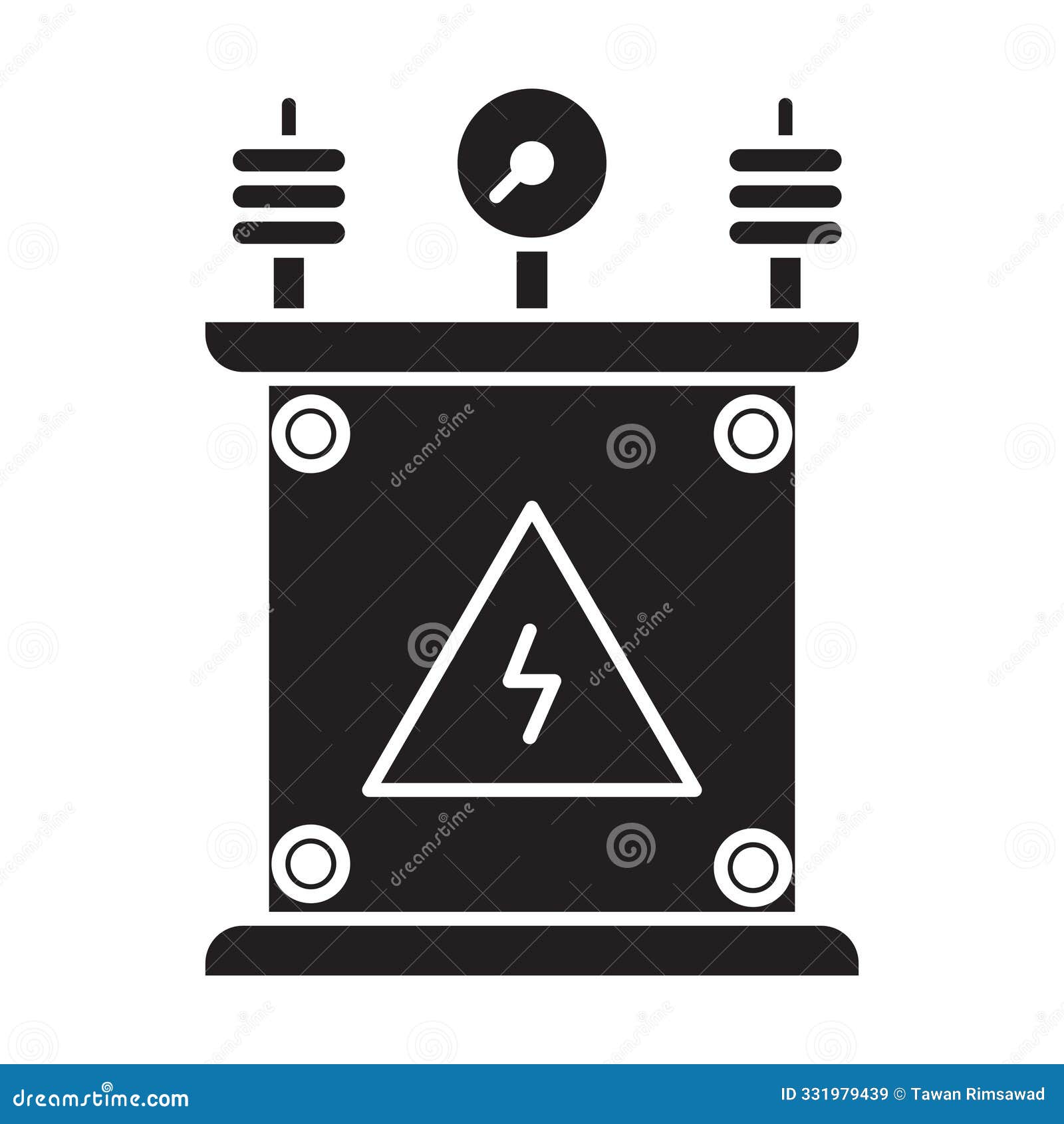 Red Electrical Transformer Icon Isolated On Transparent Background ...