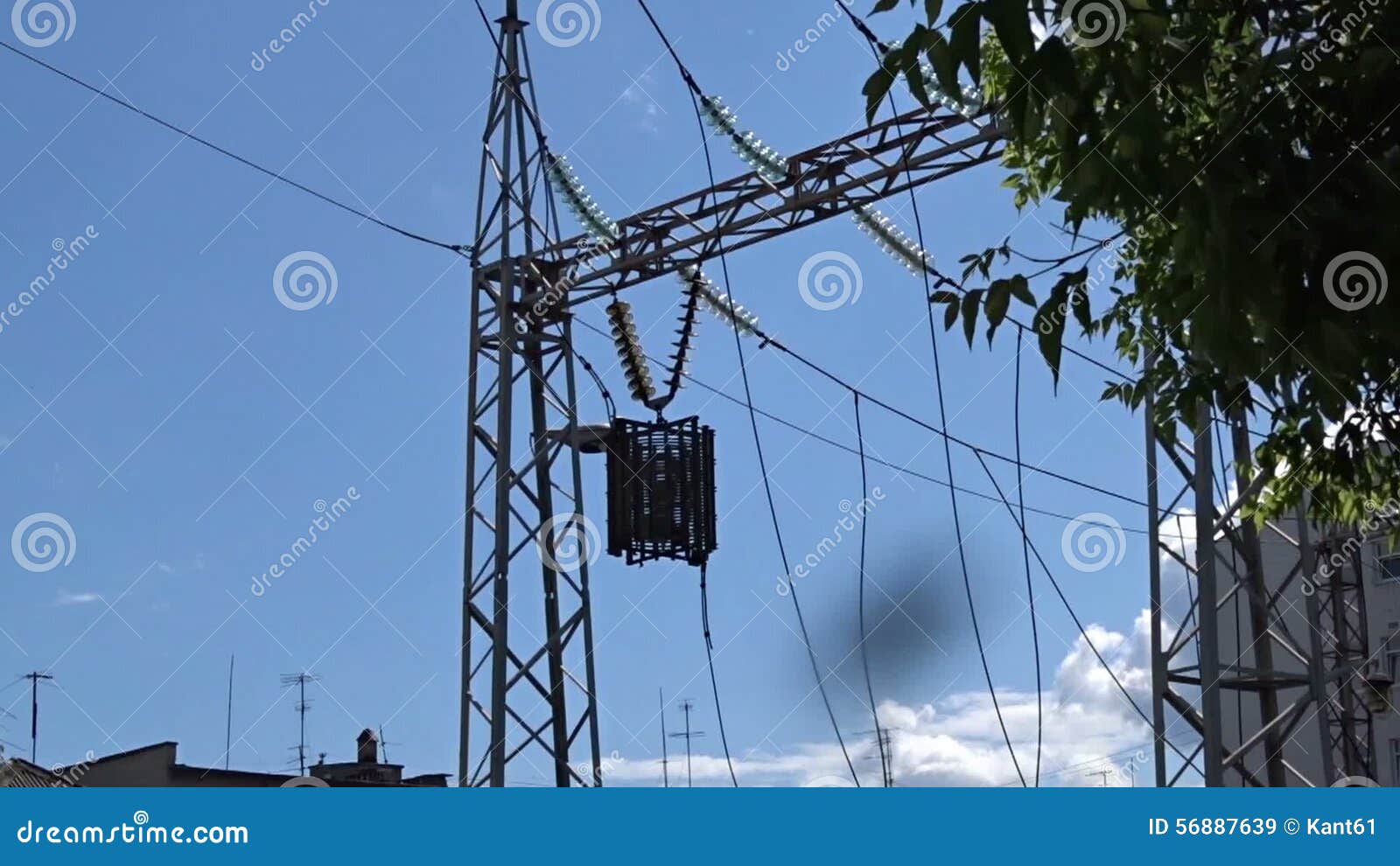 Electrical transformer stock video. Video of equipment - 56887639