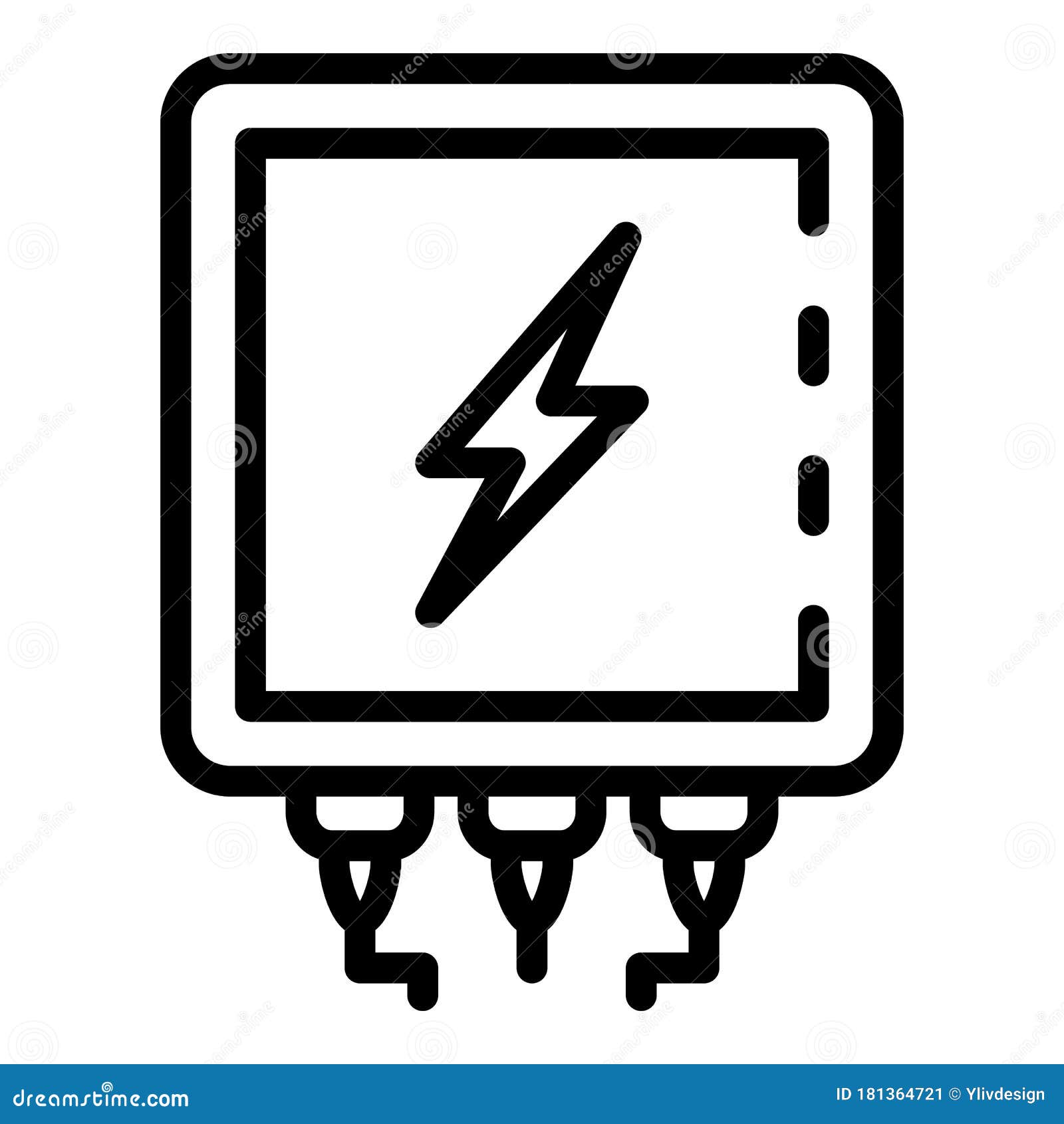 Electrical Transformer Icon Color Outline Vector | CartoonDealer.com ...
