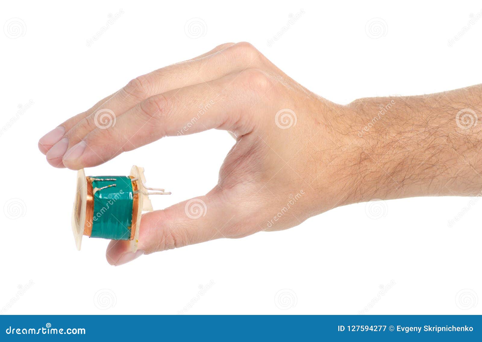 Electrical Transformer Power in Hand Stock Image - Image of coil ...