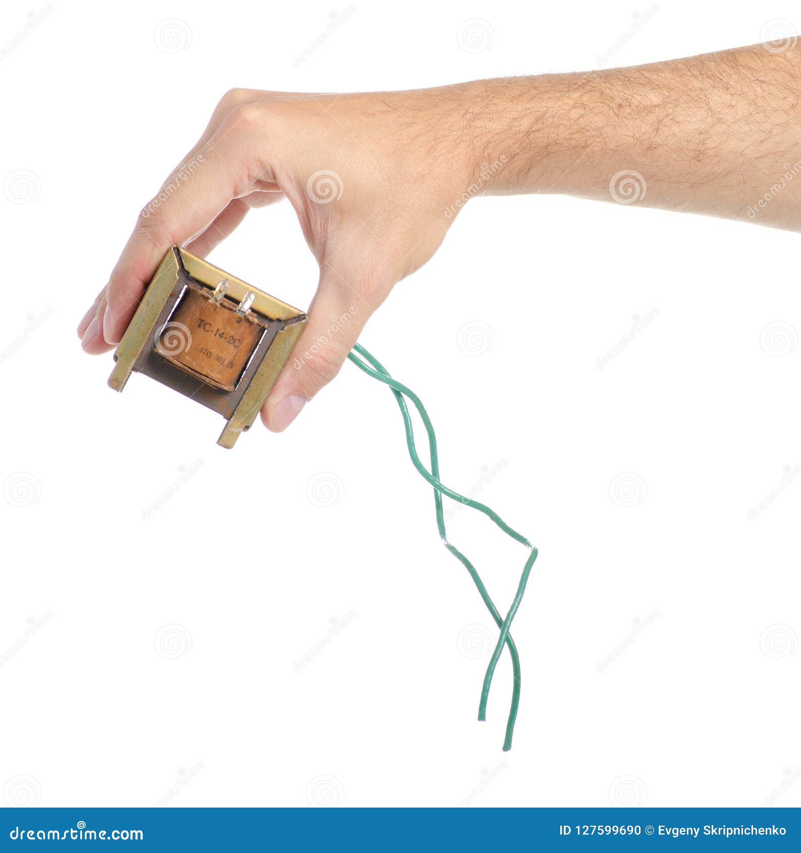 Electrical Transformer Power in Hand Stock Photo - Image of inverter ...
