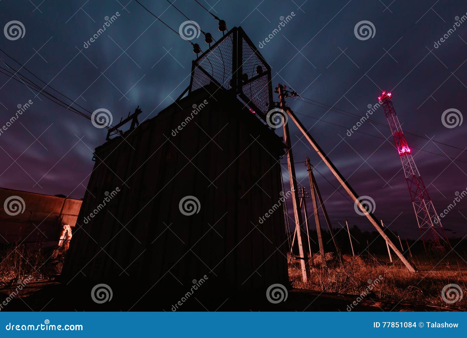 Electrical Transformer Station Stock Photo - Image of power, energetic ...