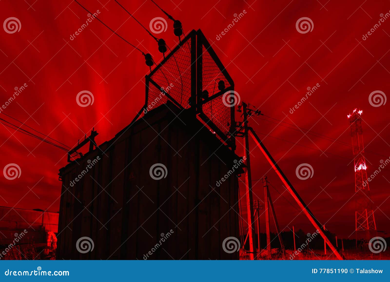 Electrical Transformer Station Stock Photo - Image of station ...