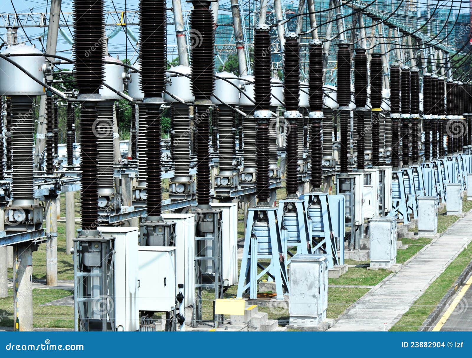 Electrical Substation High Voltage Current Transformer. Royalty-Free ...