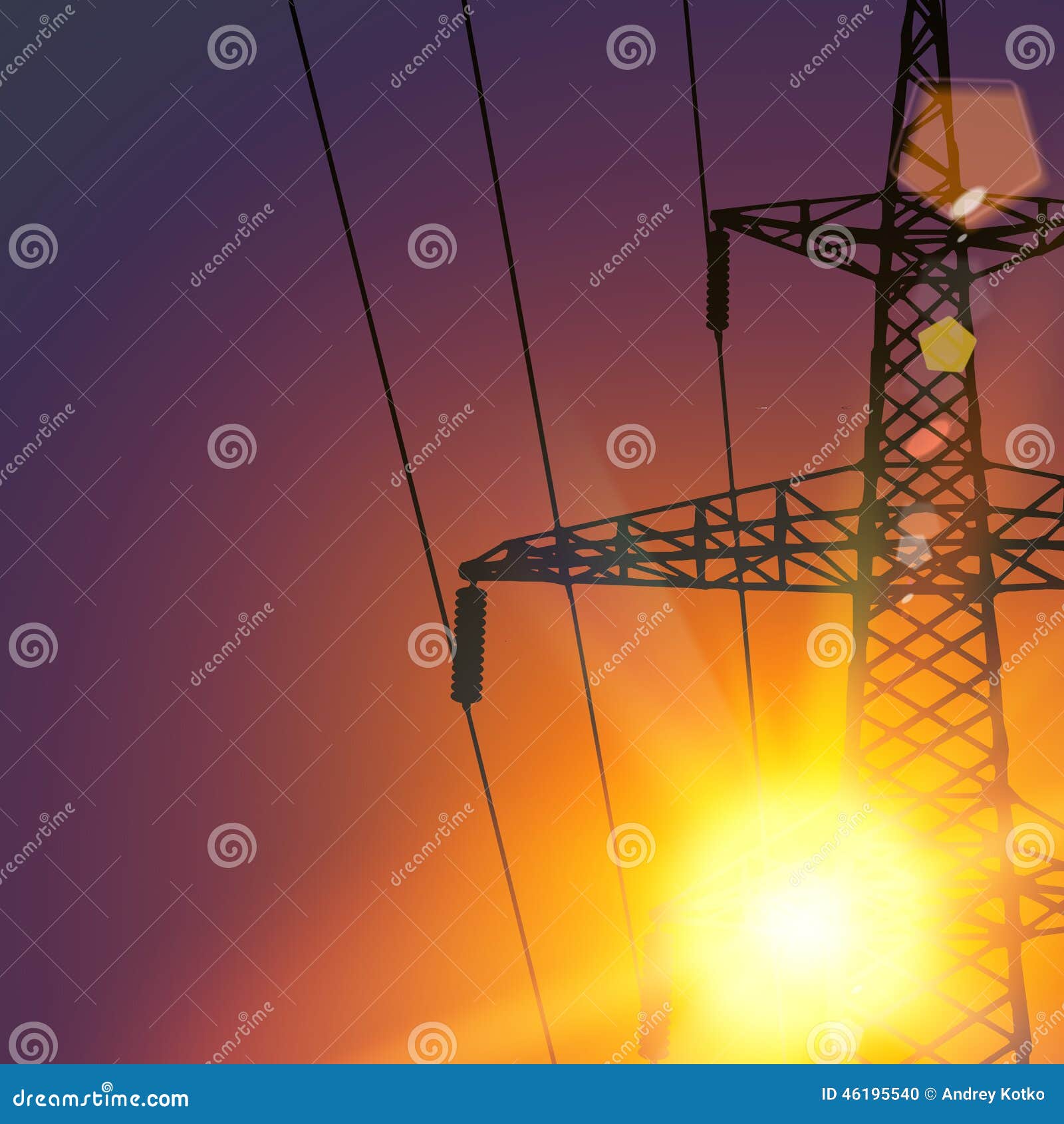 Electrical Transmission Tower Types Cartoon Vector | CartoonDealer.com ...