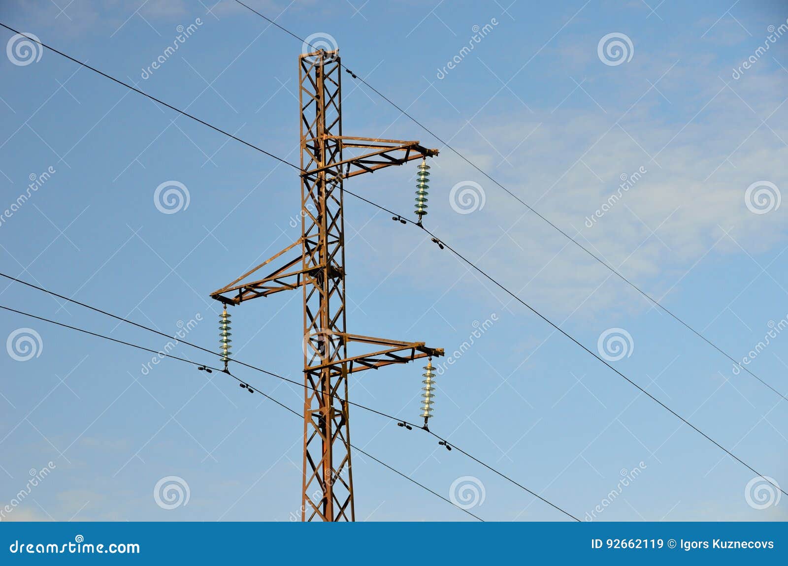 Electrical Transmission Pylon. Stock Image - Image of cable, network ...