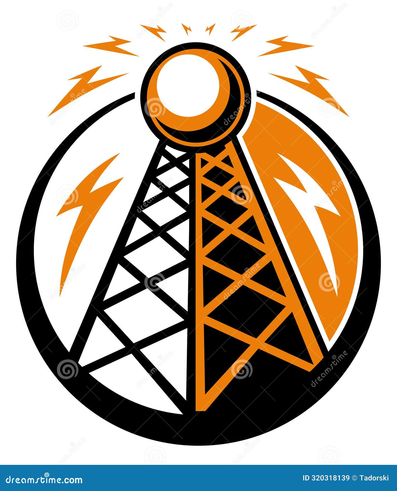 Electrical Transmission Tower Vector Illustration. Stock Vector ...