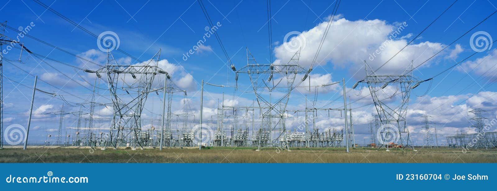 Electrical utility lines stock photo. Image of panoramic - 23160704