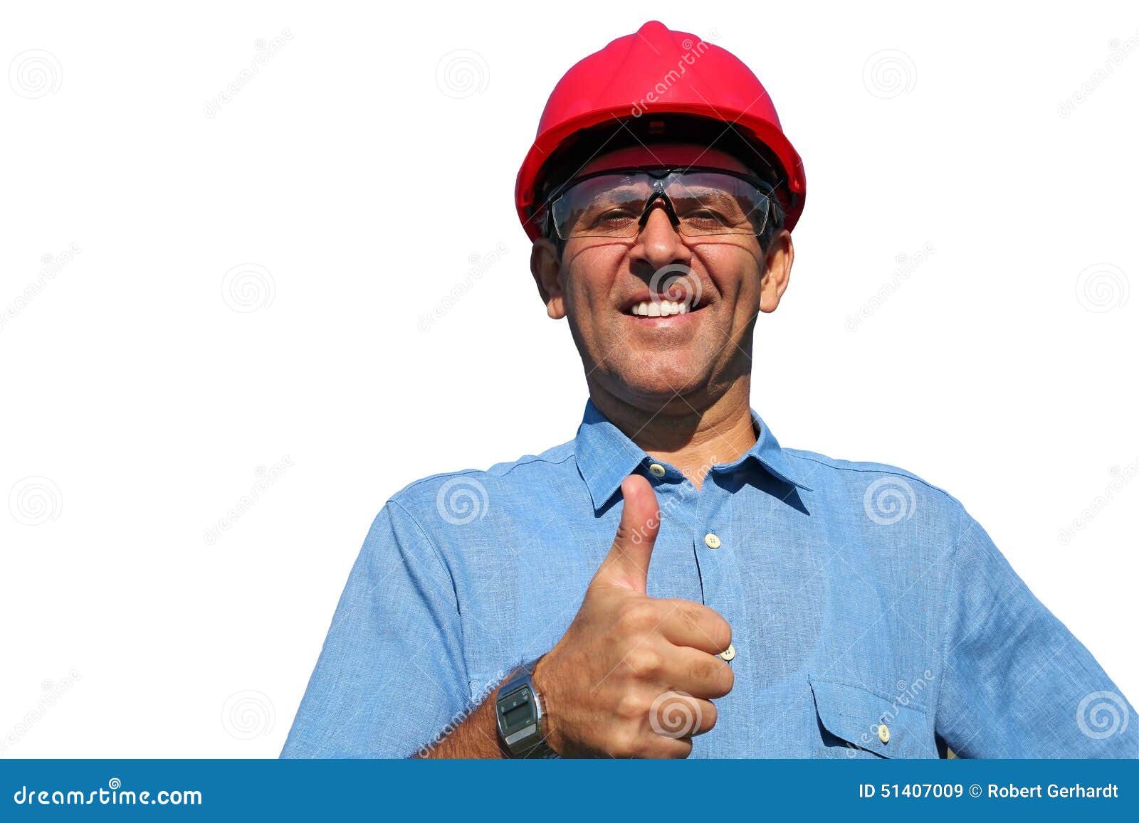 Electrical Utility Worker Over White Background Stock Image - Image of ...